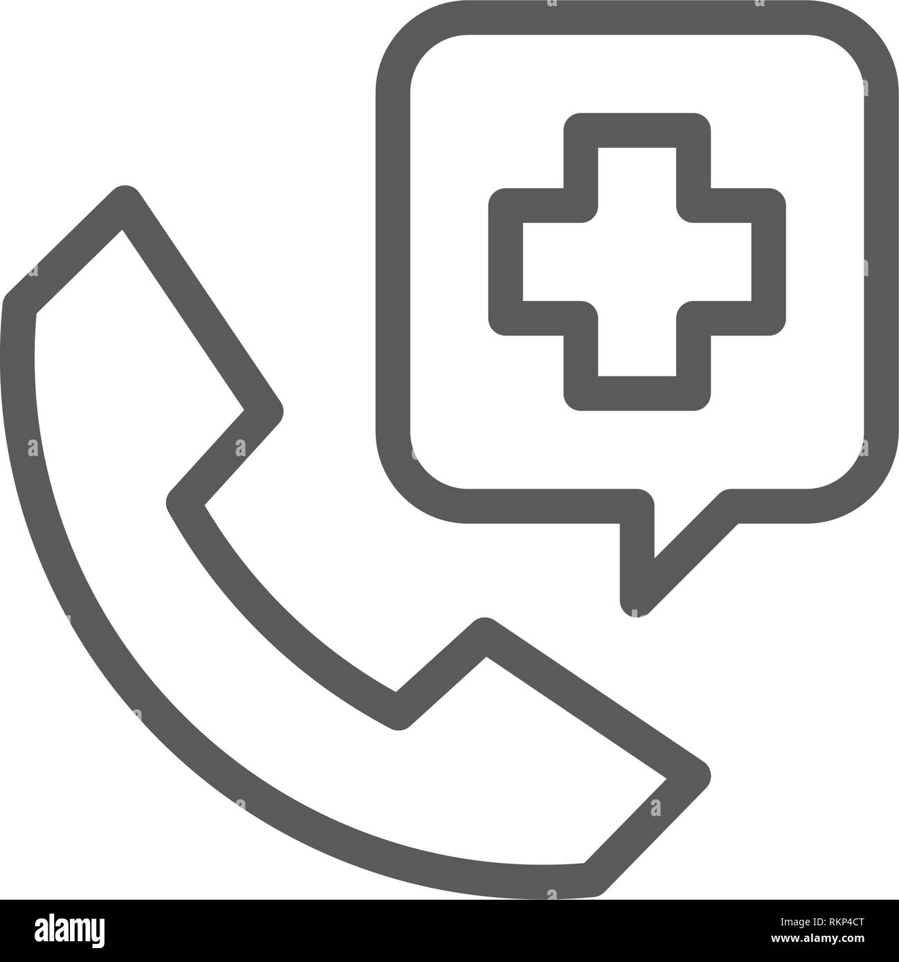 Healthcare call center, medical care line icon Stock Vector Image & Art ...