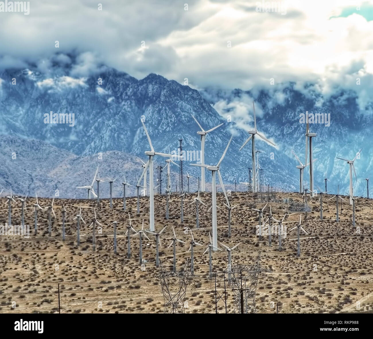 Wind energy in the desert hi-res stock photography and images - Alamy