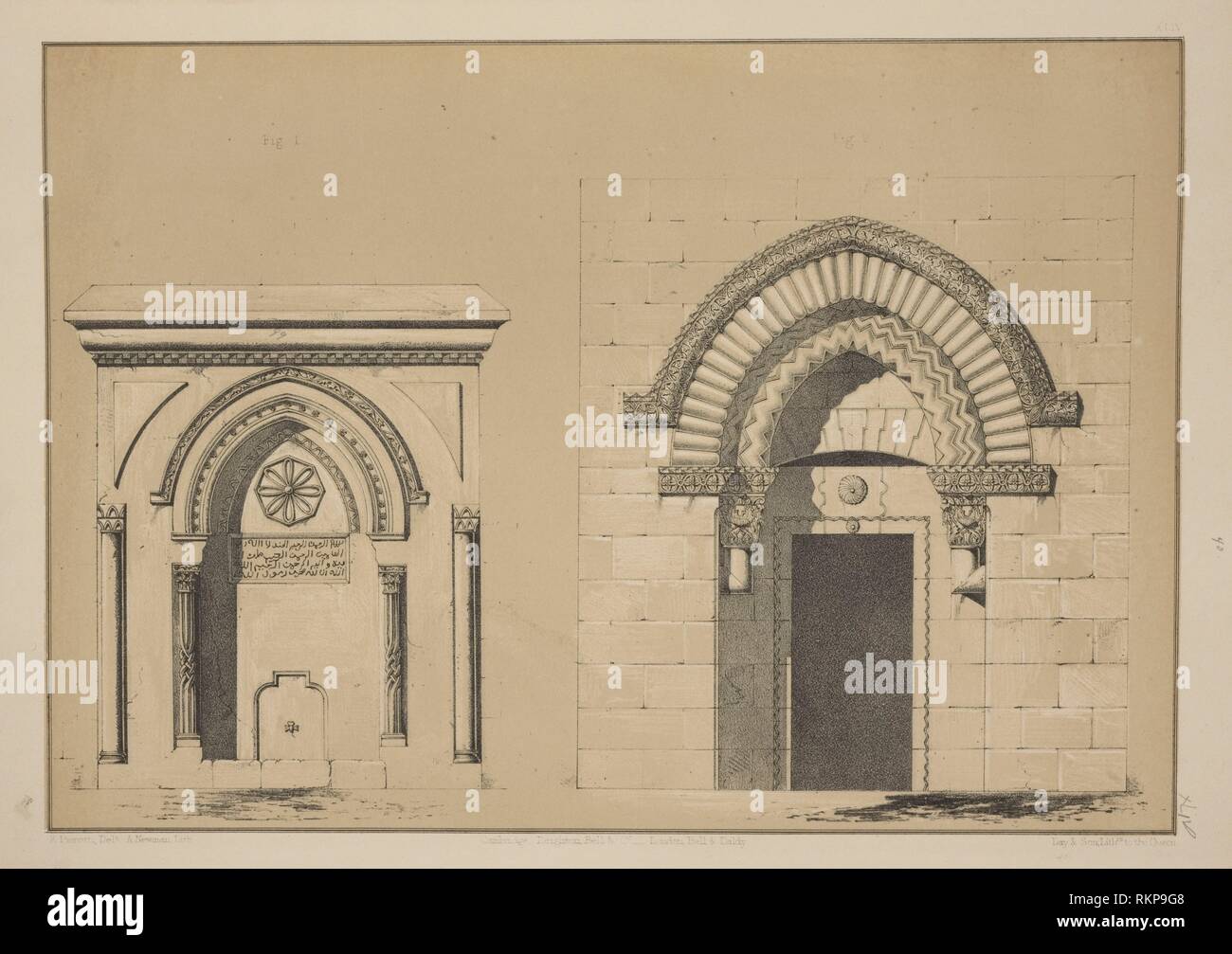 Ancient gate of Saracenic architecture in the descent of Silla, and a ...