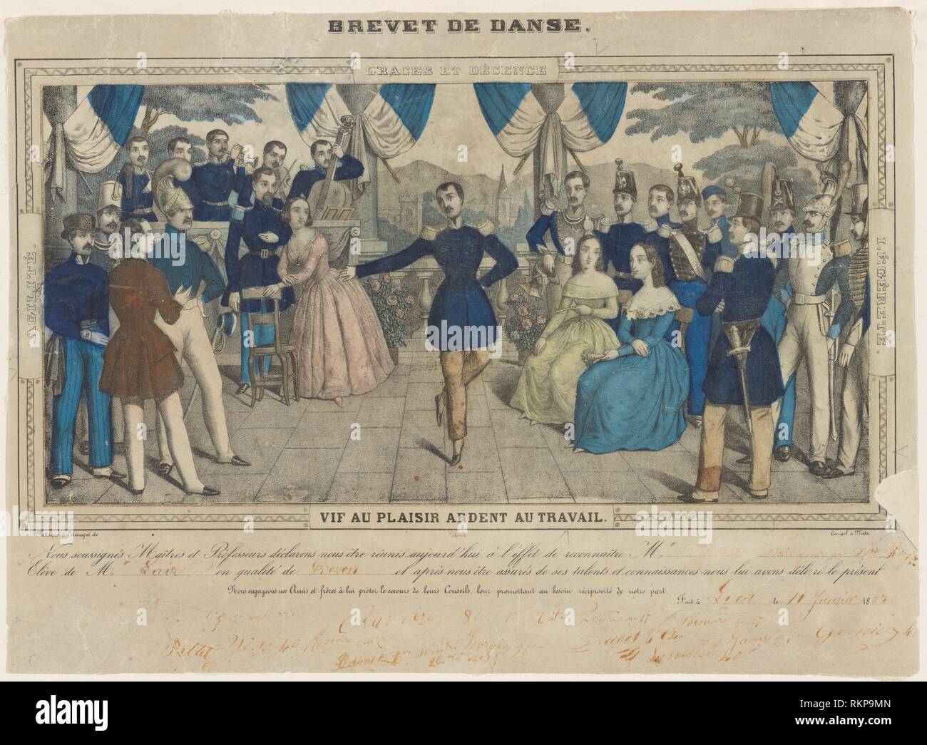 1860 coloured lithograph hi-res stock photography and images - Alamy