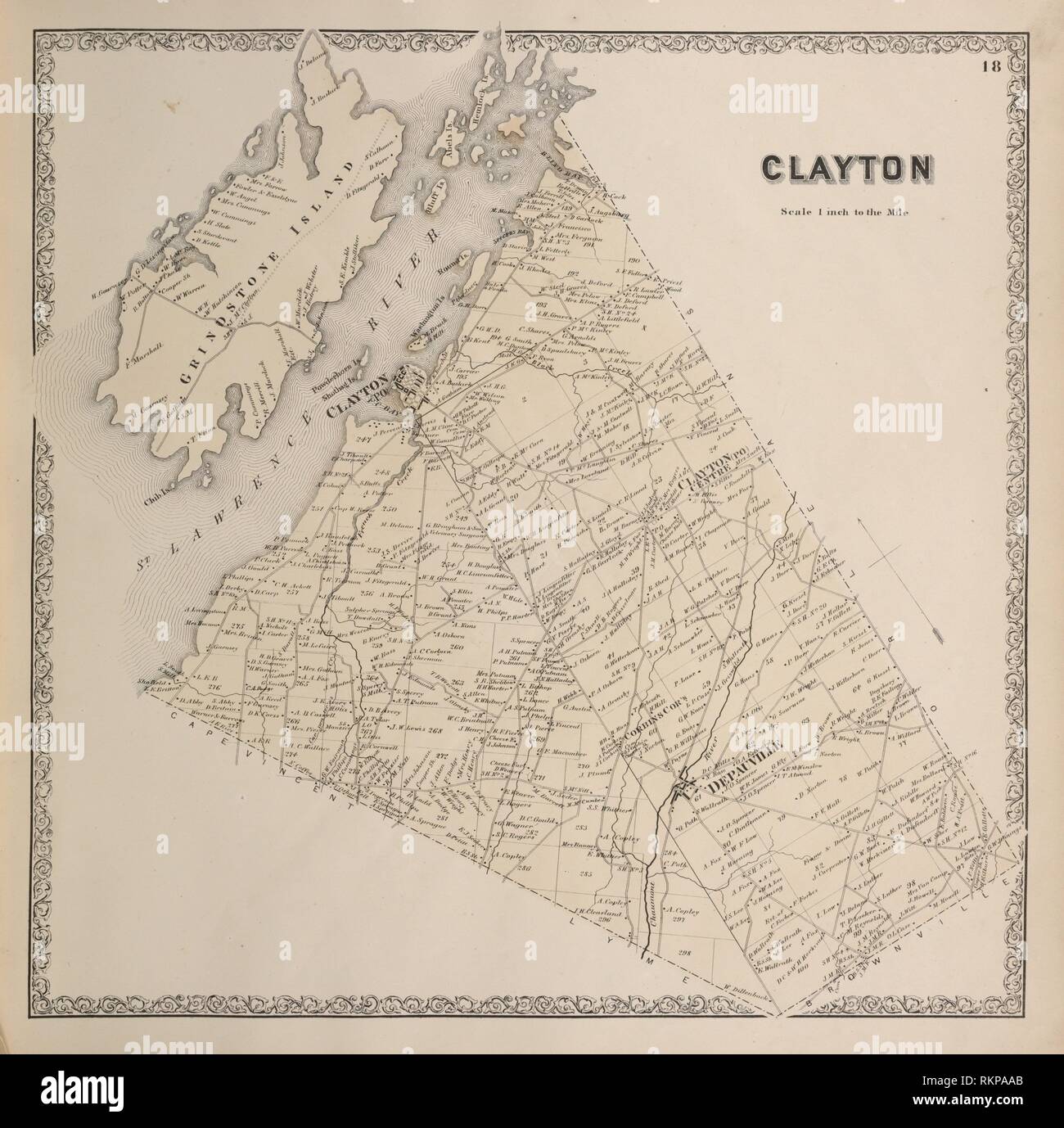 Clayton map hi-res stock photography and images - Alamy