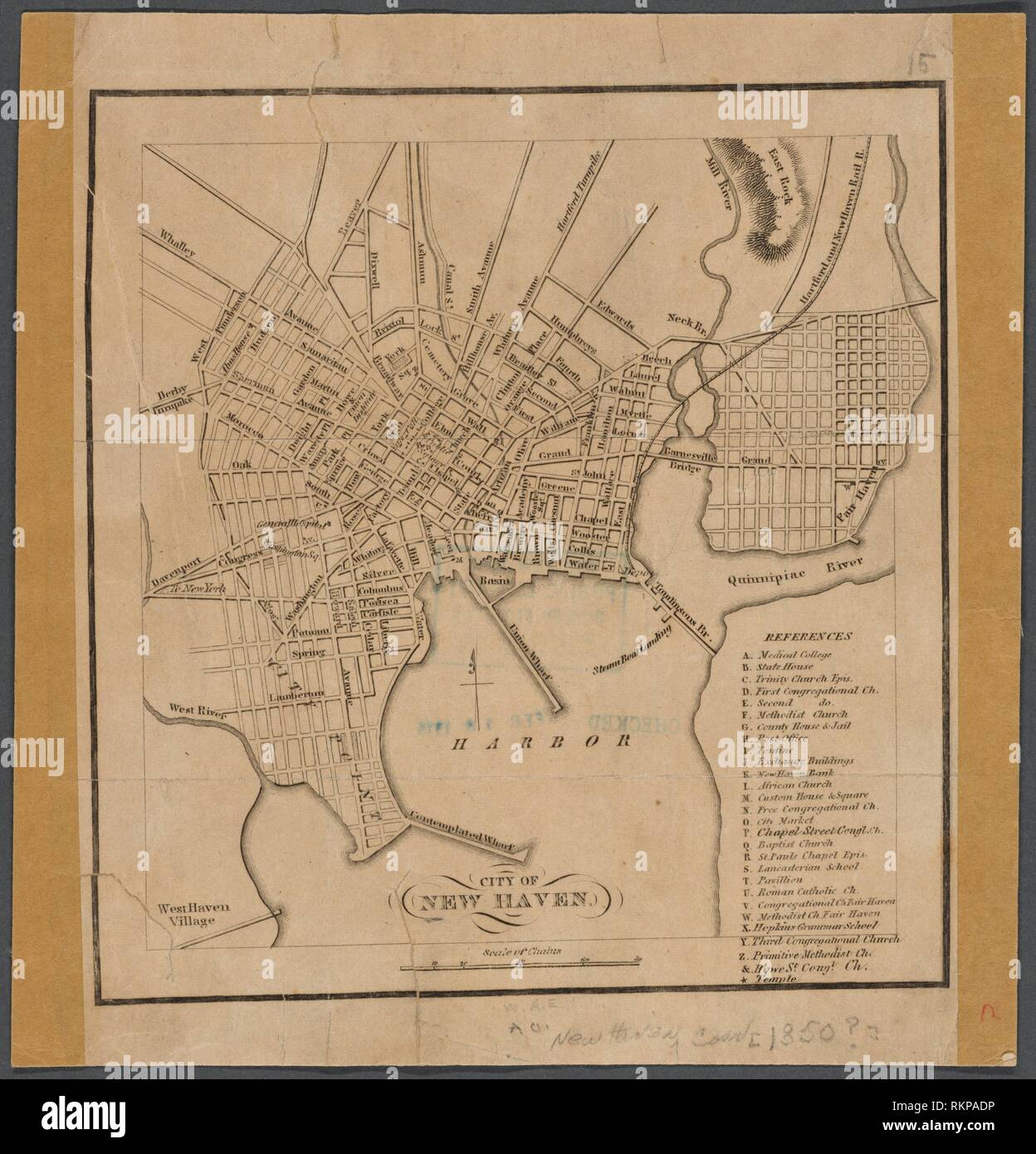 New york map 1850 hi-res stock photography and images - Alamy
