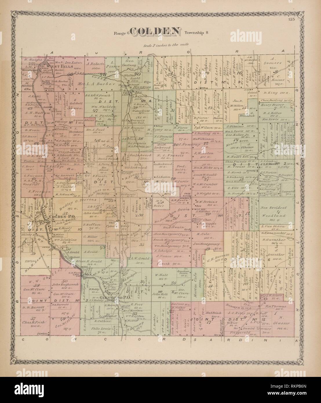 Illustrated map of new york state hi-res stock photography and images ...