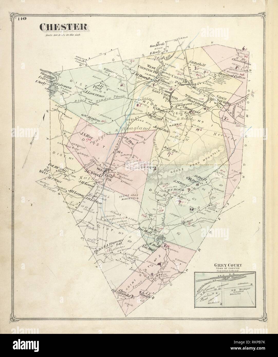 Chester county map hi-res stock photography and images - Alamy