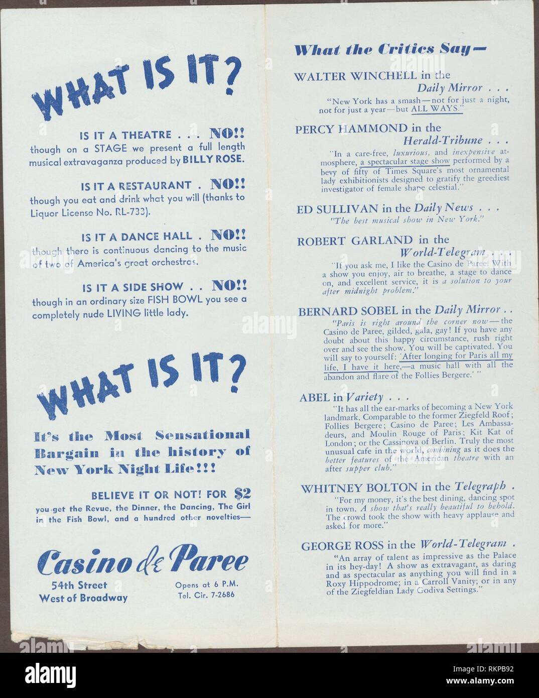 Revue Theater High Resolution Stock Photography and Images - Alamy