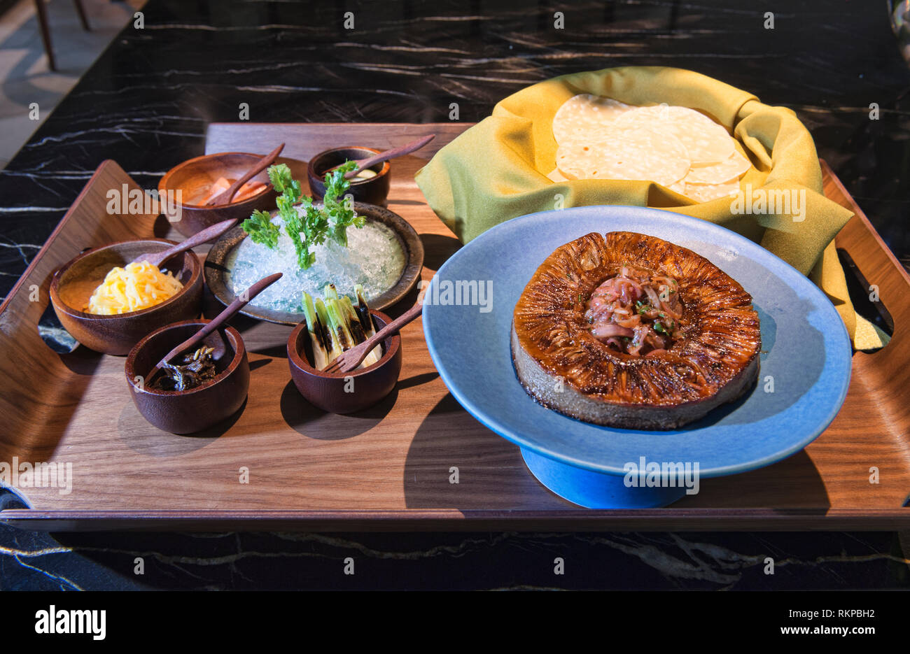 Jackfruit at Michelin-starred Gaa restaurant, Bangkok, Thailand Stock ...