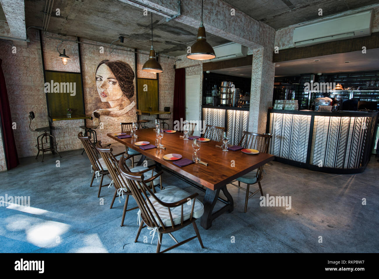 The interior of Gaa restaurant in Bangkok, Thailand Stock Photo - Alamy