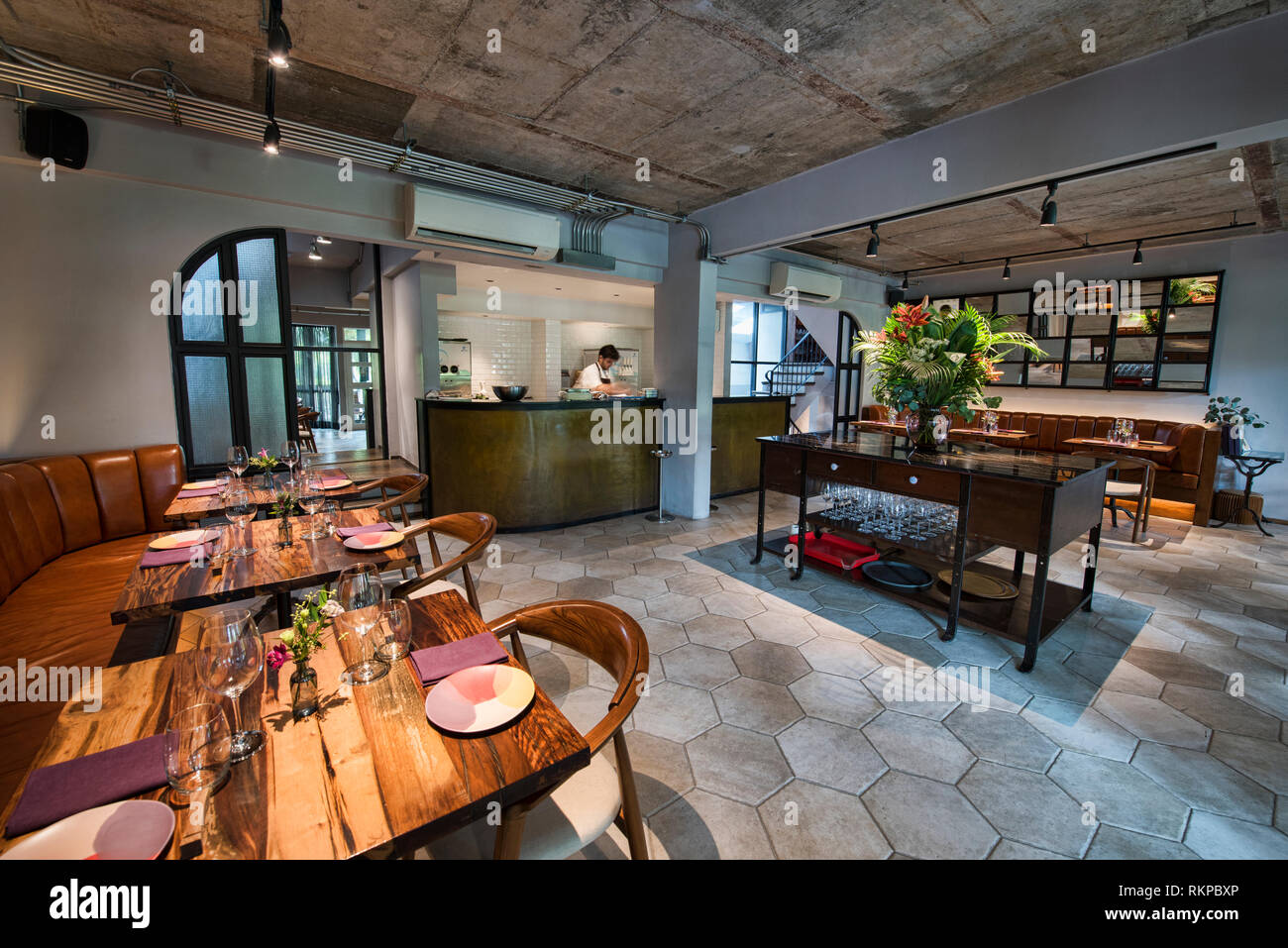 The interior of Gaa restaurant in Bangkok, Thailand Stock Photo - Alamy
