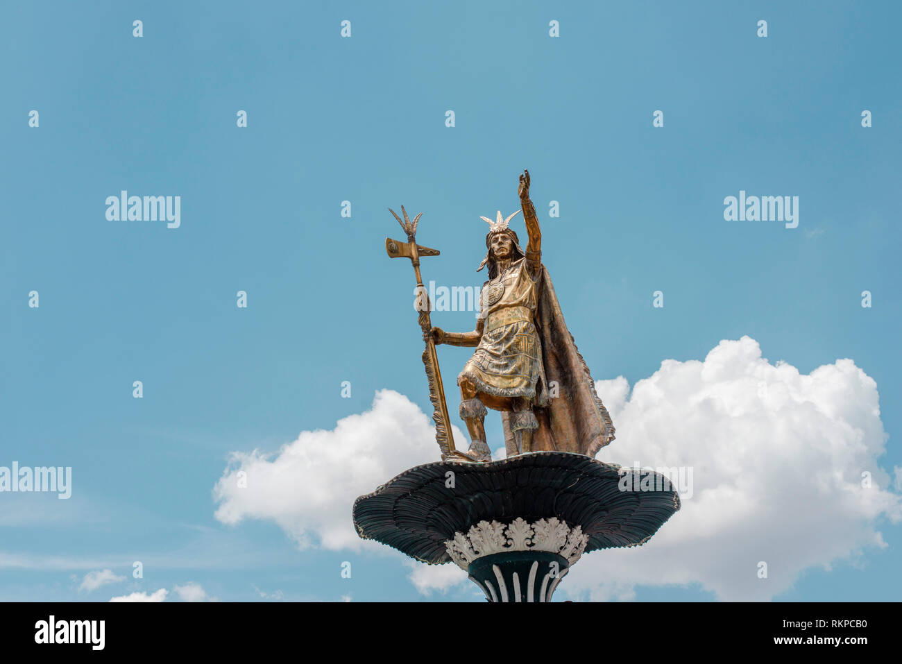 Statue of Pachacuti - the Emperor of the Inca Empire in Cusco, Peru ...