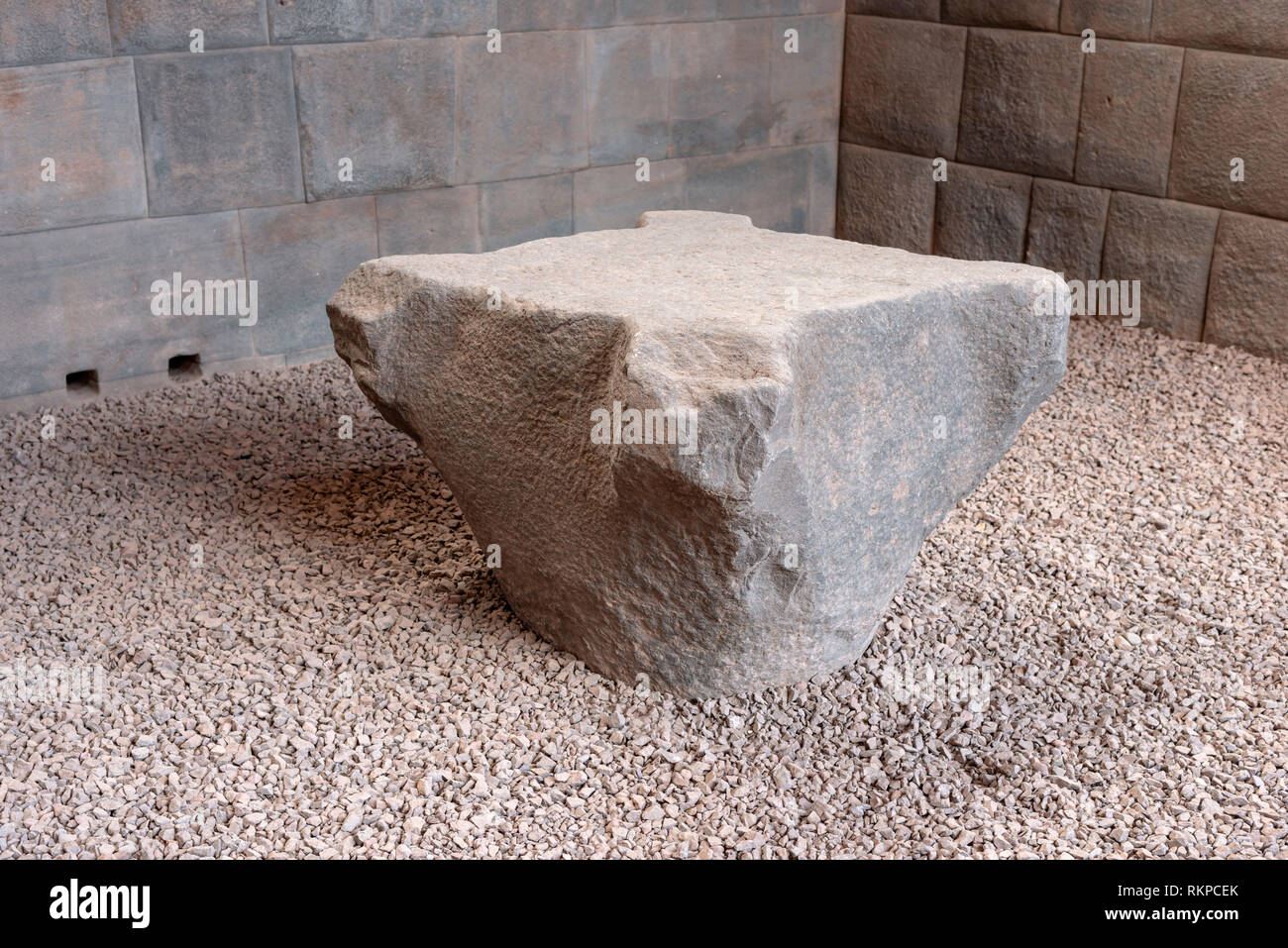 massive religious Inca’s stone from Qorikancha (the Temple of the Sun ...