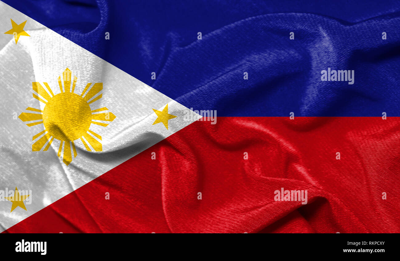 Wavy flag of philippines hi-res stock photography and images - Alamy
