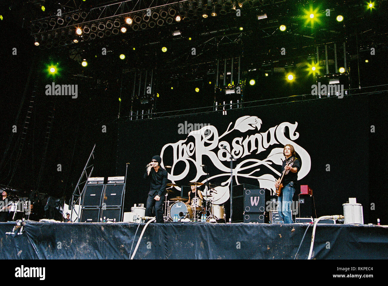 Finish band The Rasmus performing at the Reading Festival 2004. Reading ...