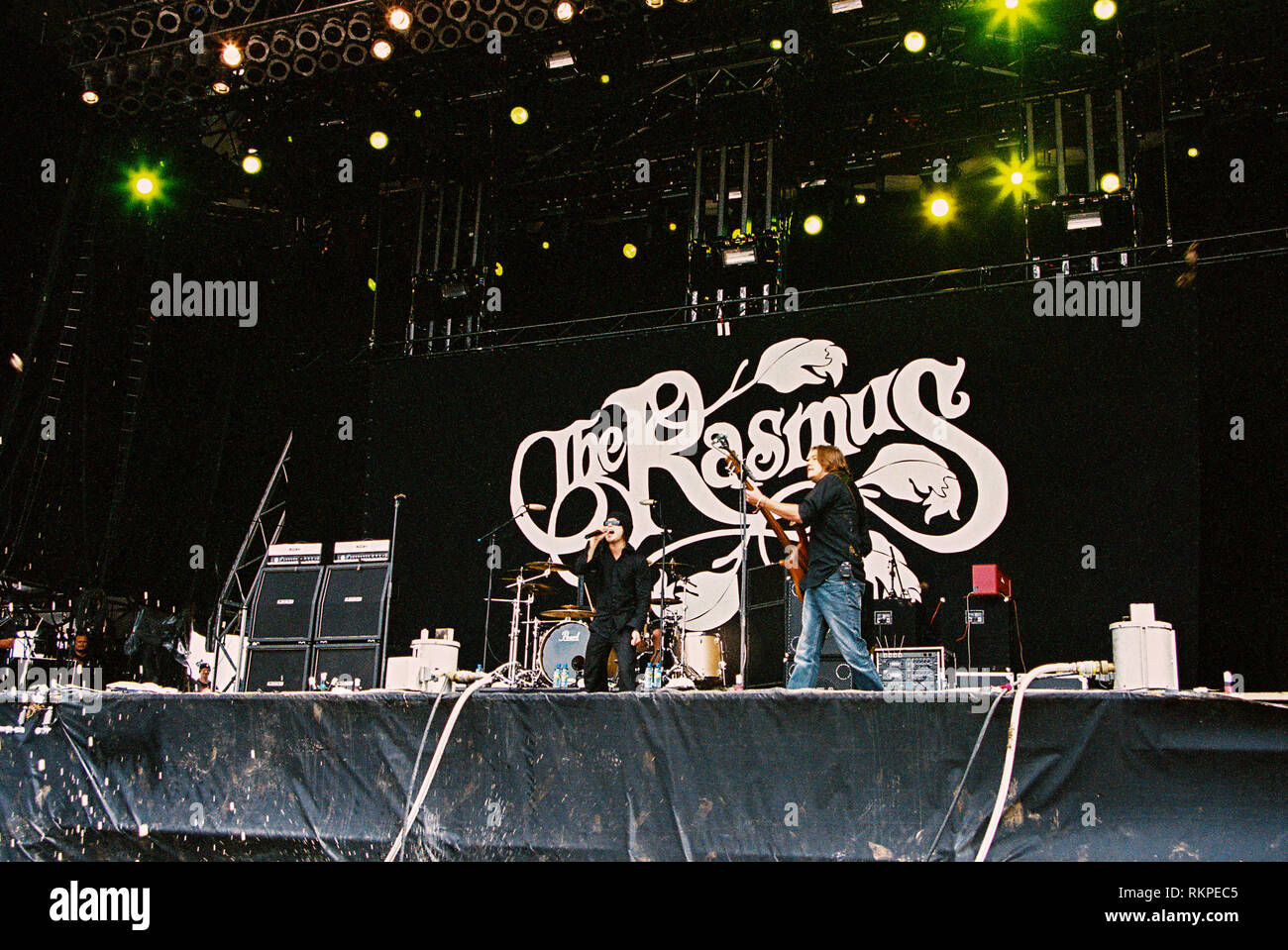 Finish band The Rasmus performing at the Reading Festival 2004. Reading ...
