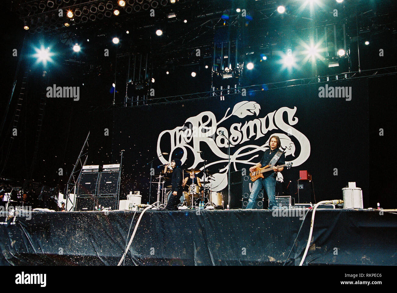 Finish band The Rasmus performing at the Reading Festival 2004. Reading ...