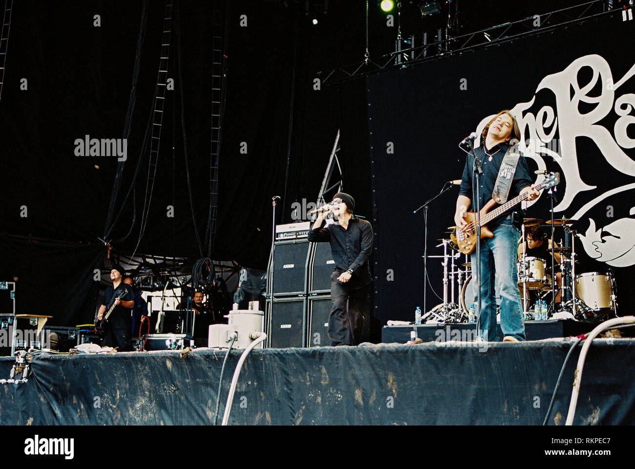 Finish band The Rasmus performing at the Reading Festival 2004. Reading ...