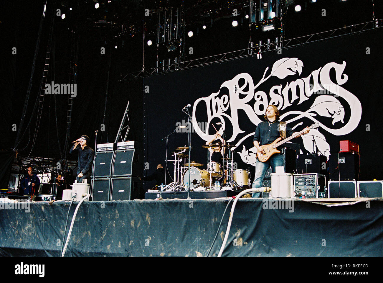 Finish band The Rasmus performing at the Reading Festival 2004. Reading ...