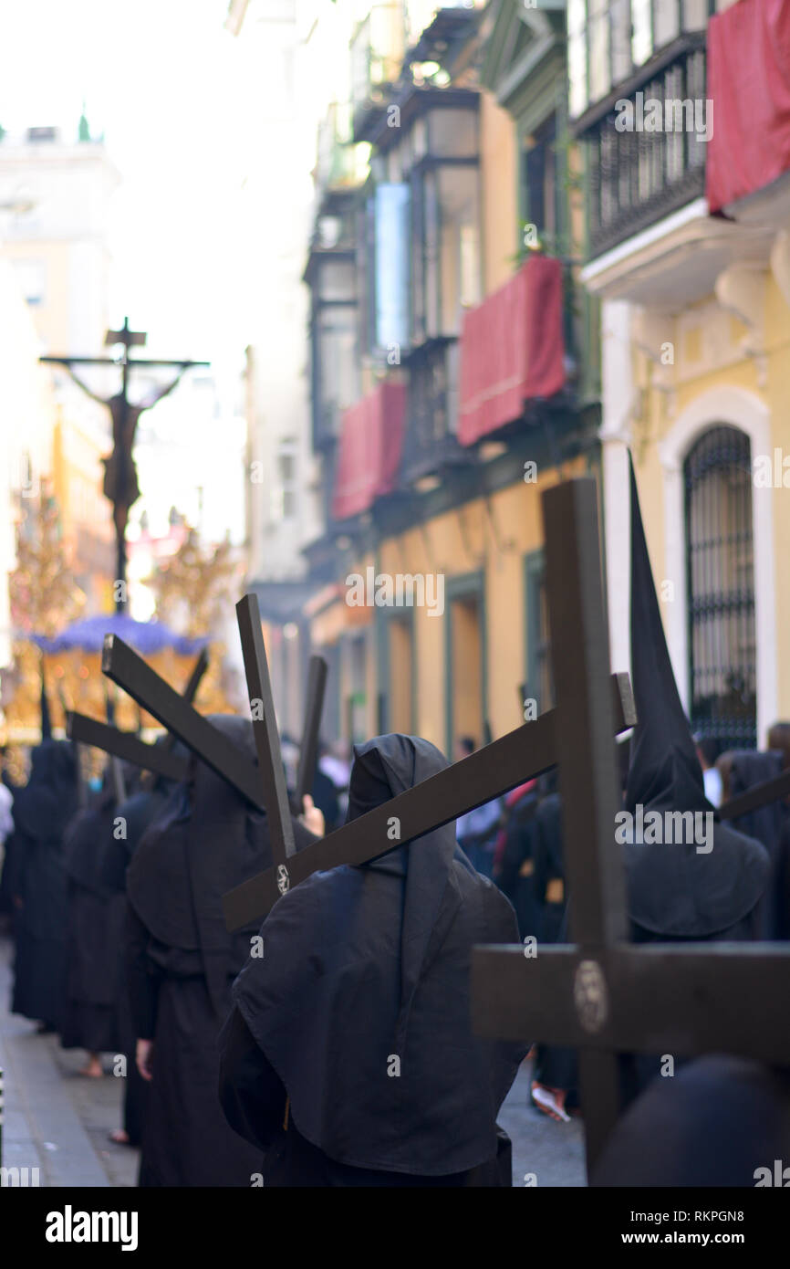 The great processions of Catholic penitents, during religious holidays ...