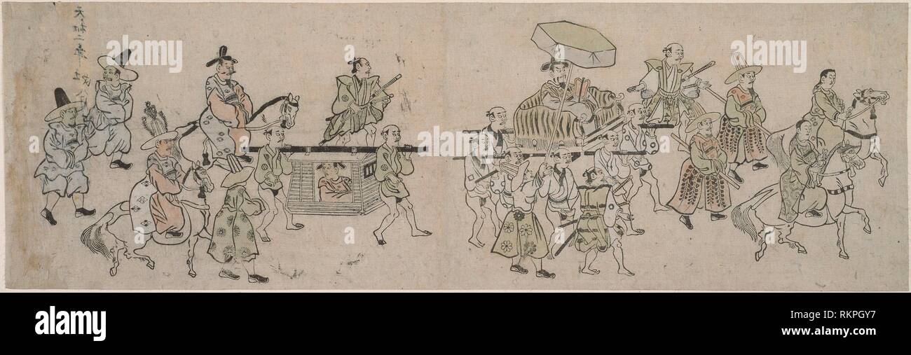 Korean Embassy Parade - 1682 - Attributed to Hishikawa Moronobu ...