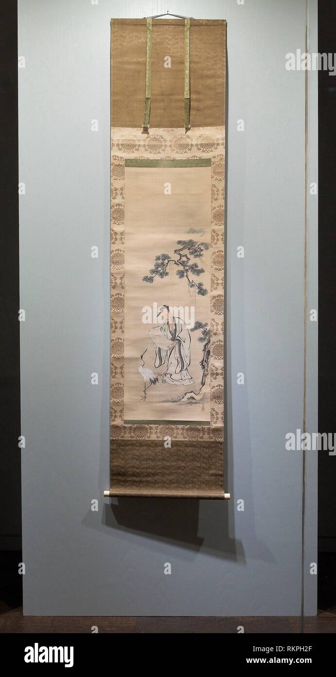 Crane japanese painting hi-res stock photography and images - Alamy