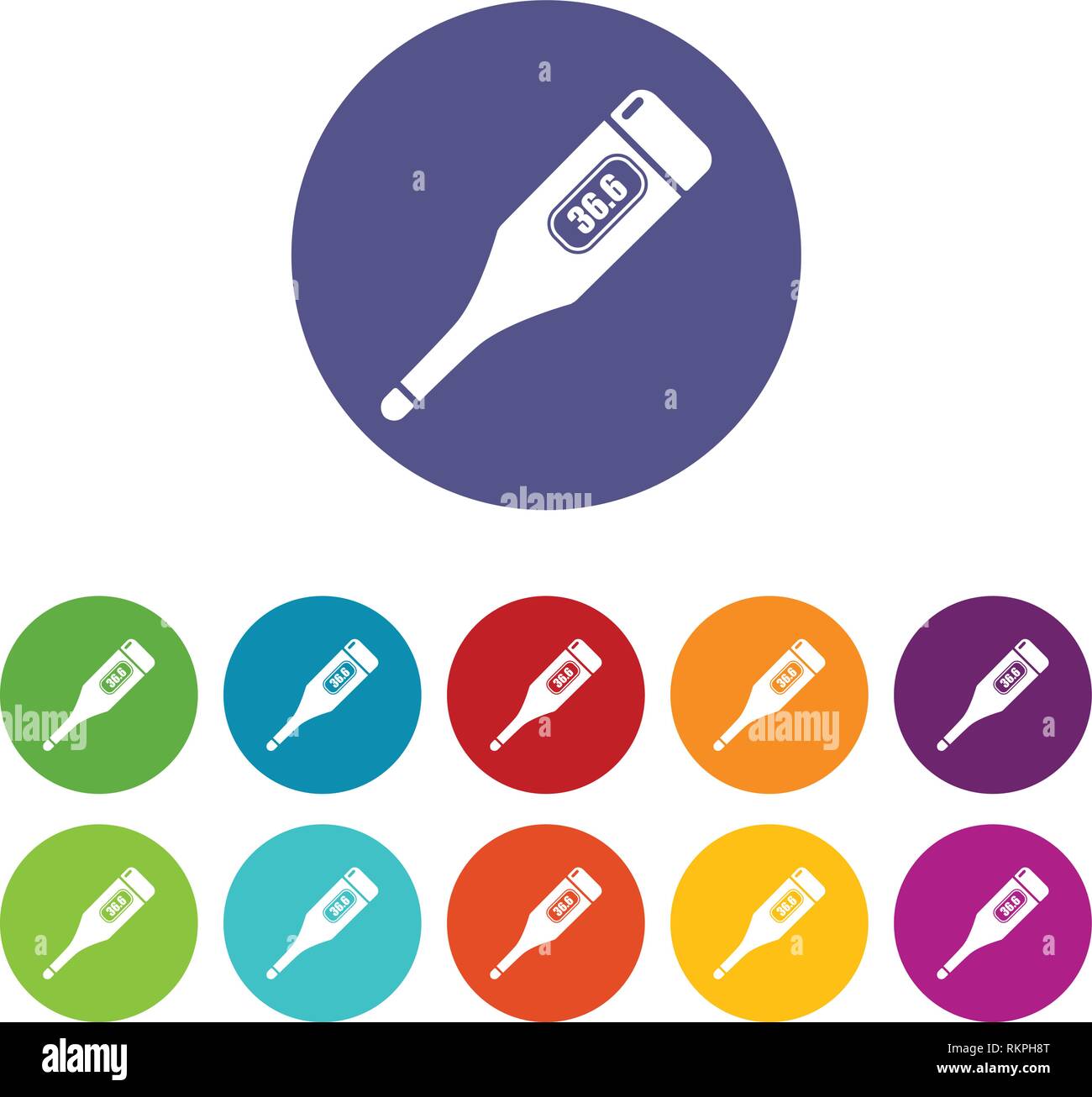 Digital thermometer icons set vector color Stock Vector Image & Art - Alamy