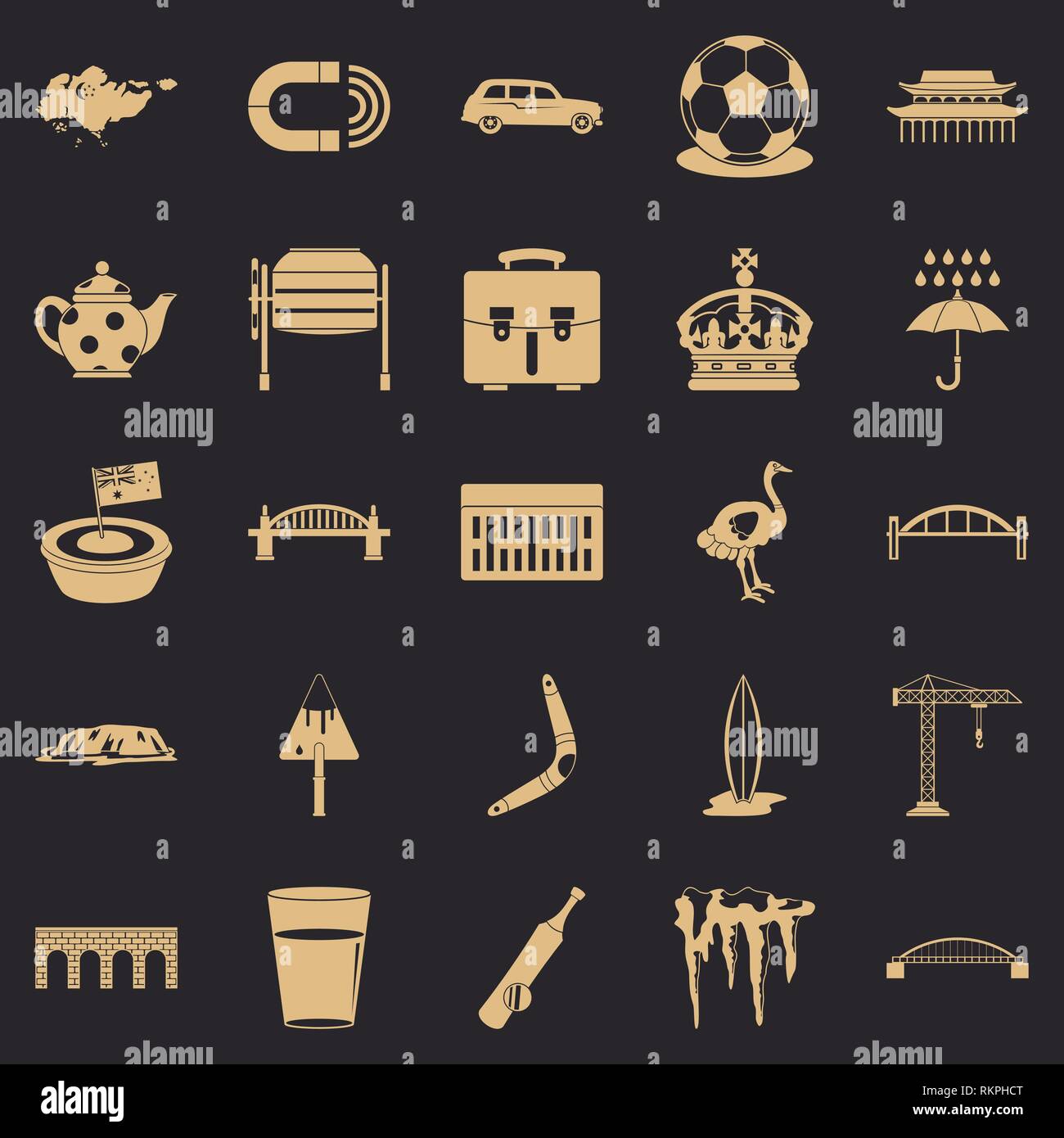 Relocation icons set, simple style Stock Vector Image & Art - Alamy