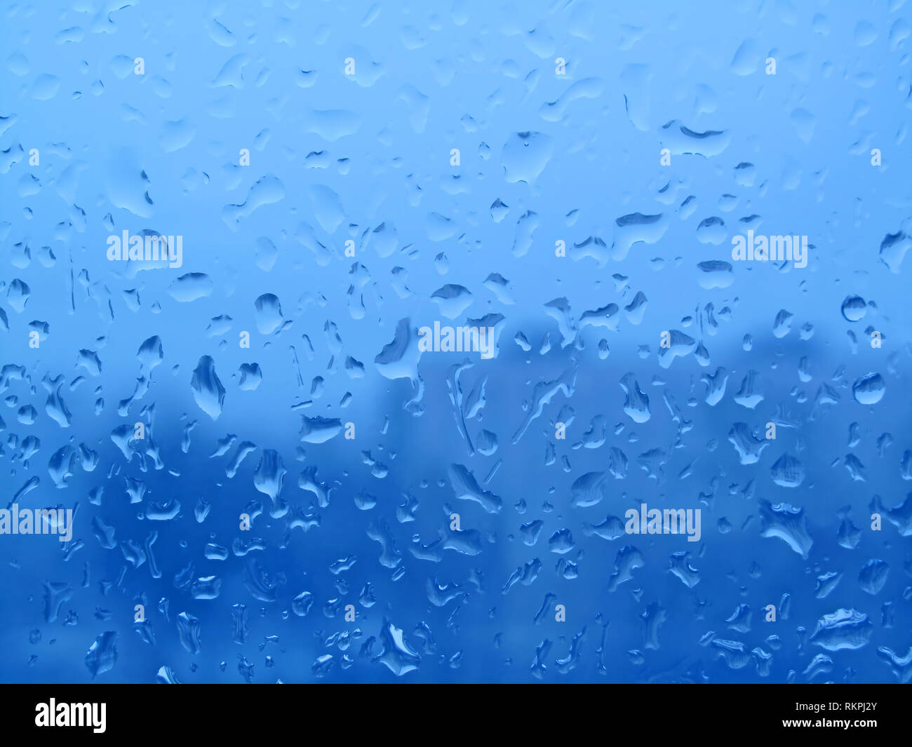 natural water drops on window glass Stock Photo - Alamy