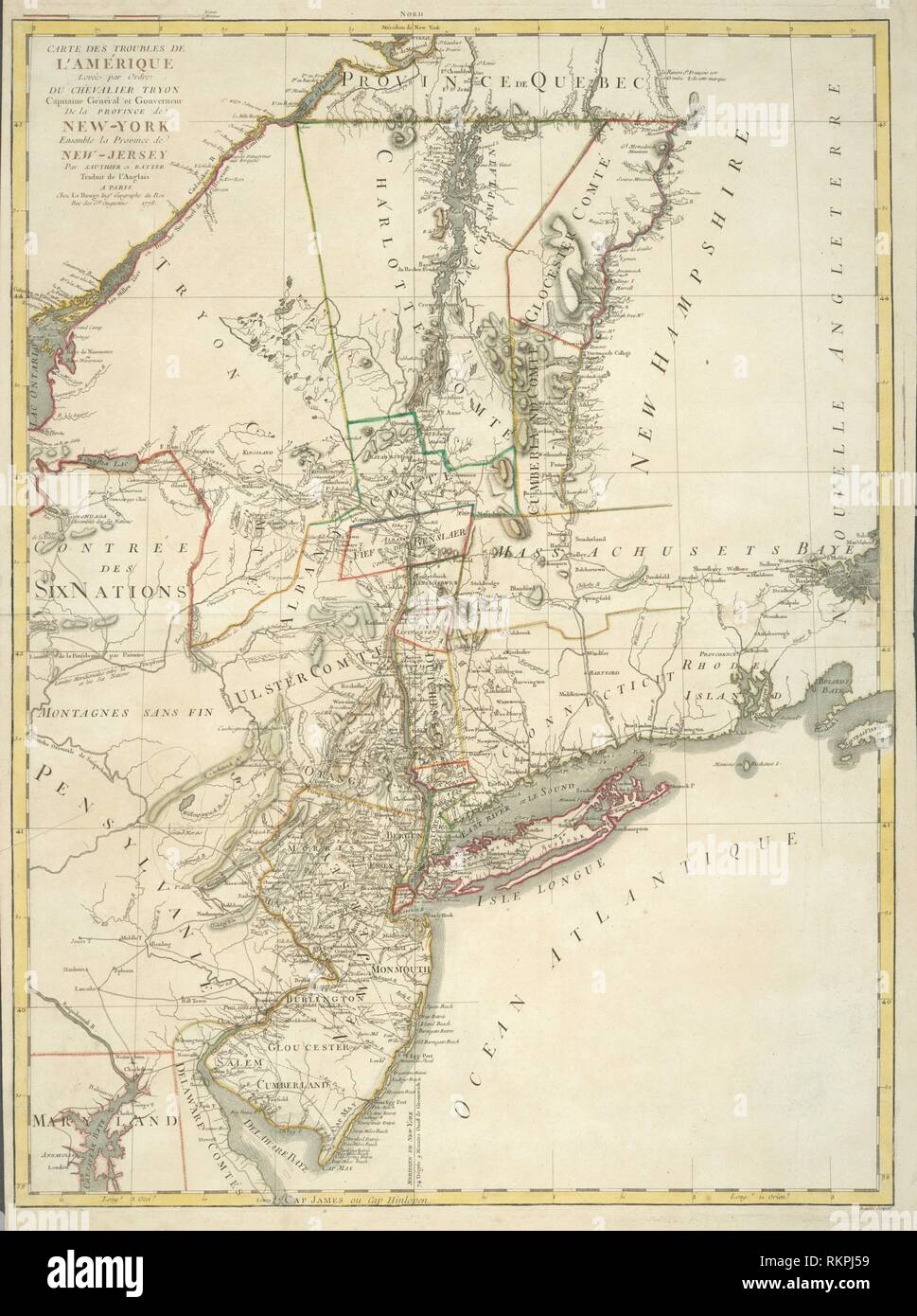 Map of tryon hi-res stock photography and images - Alamy