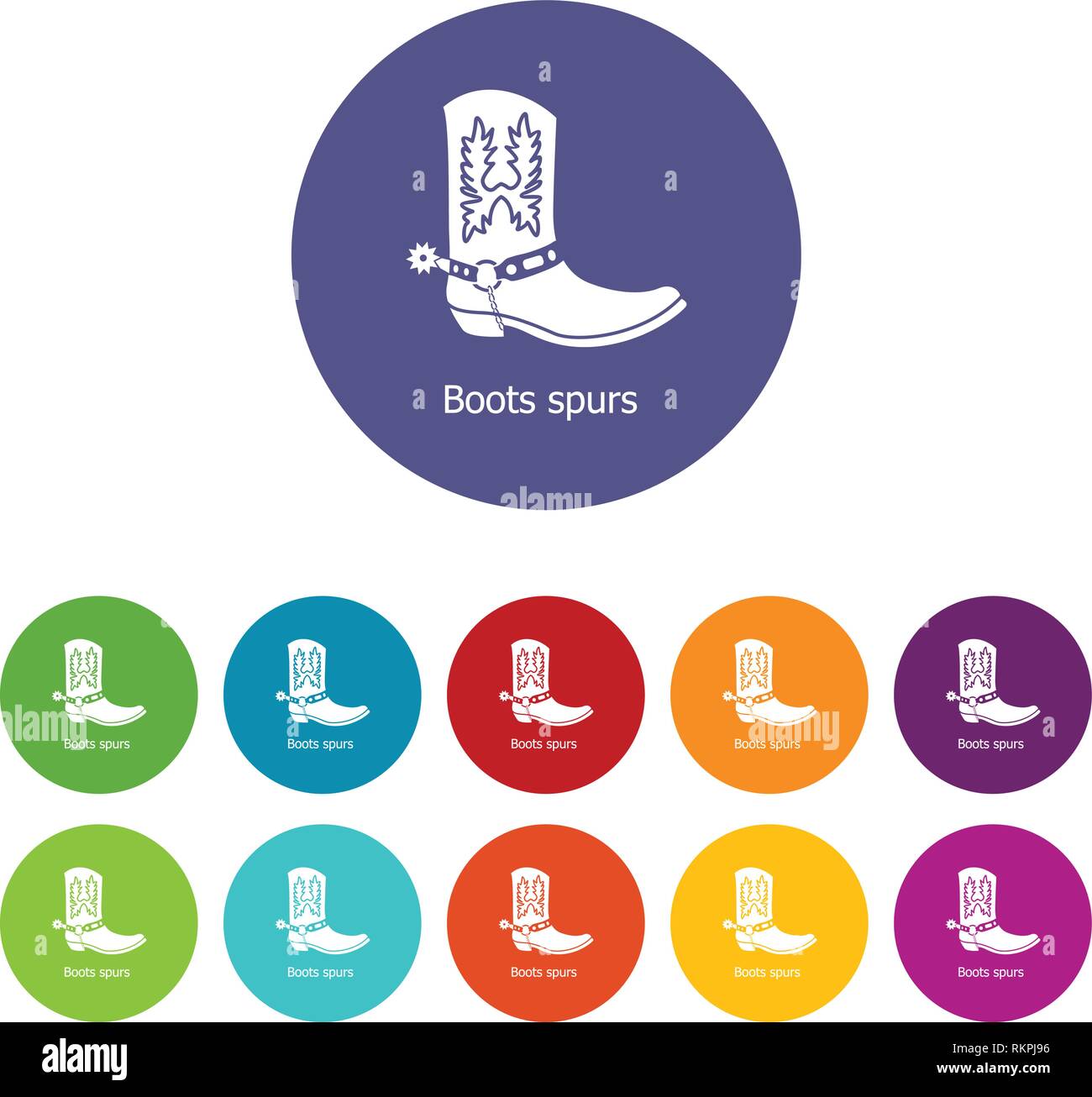 Cowboy boot with spurs Stock Vector Images - Alamy