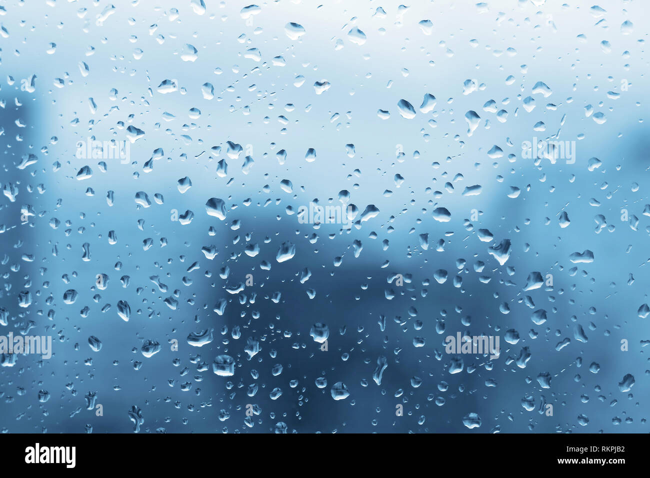 natural water drops on window glass Stock Photo - Alamy