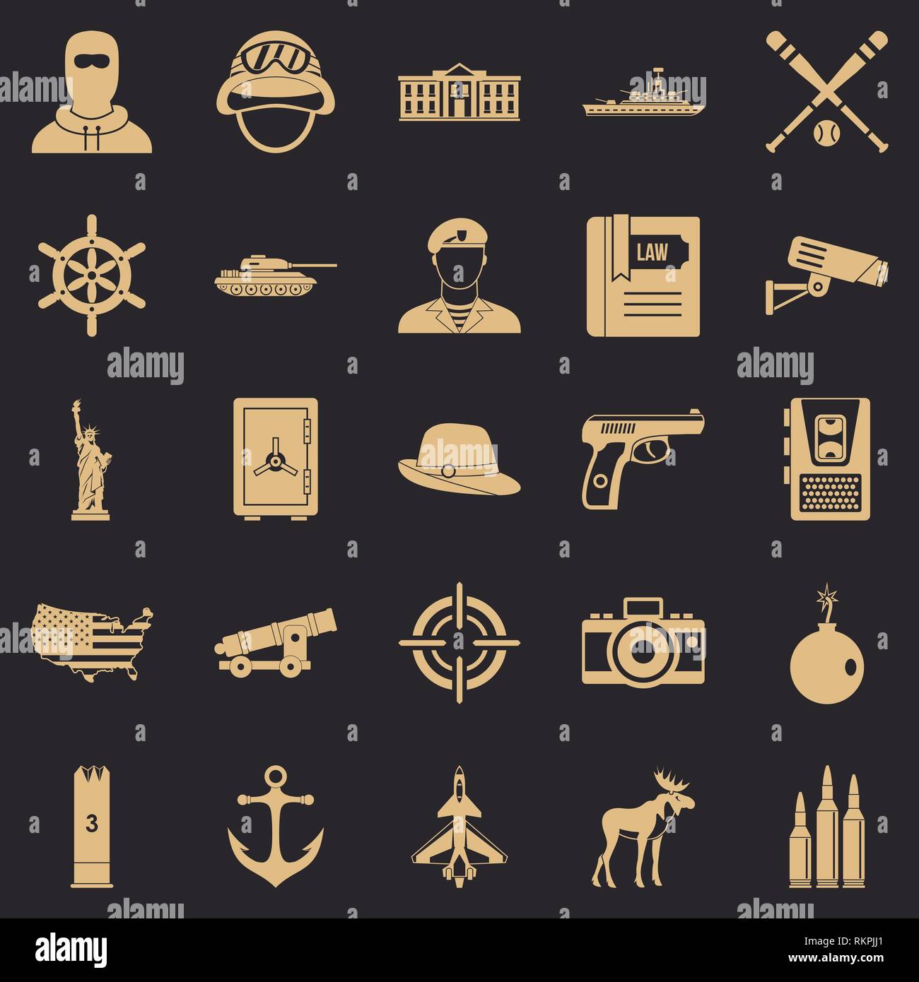 Bullet icons set, simple style Stock Vector Image & Art - Alamy