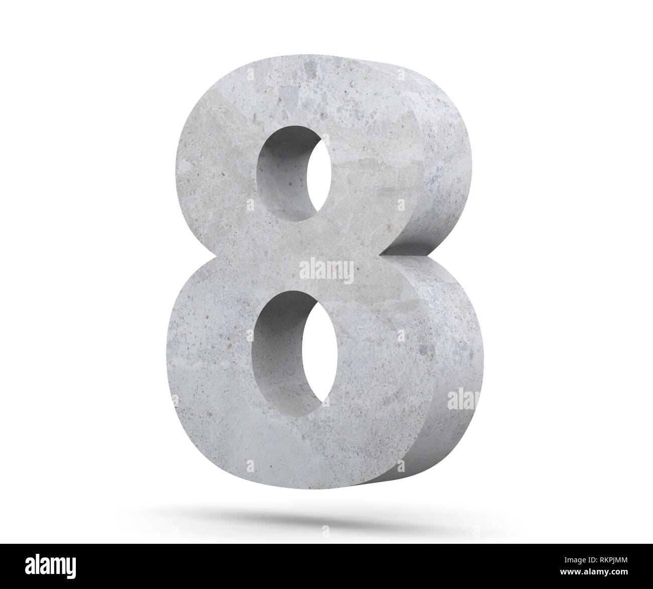 3D rendering concrete number 8 eight. 3D render Illustration Stock ...