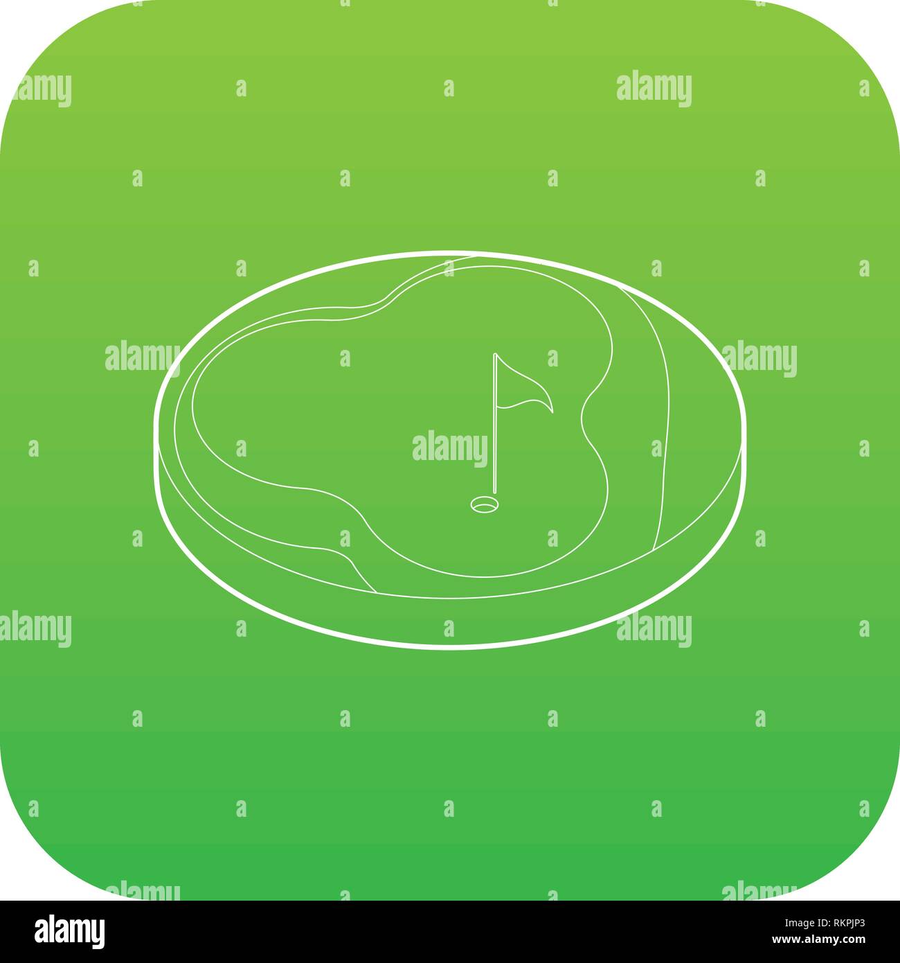 Golfing field icon outline hi-res stock photography and images - Alamy