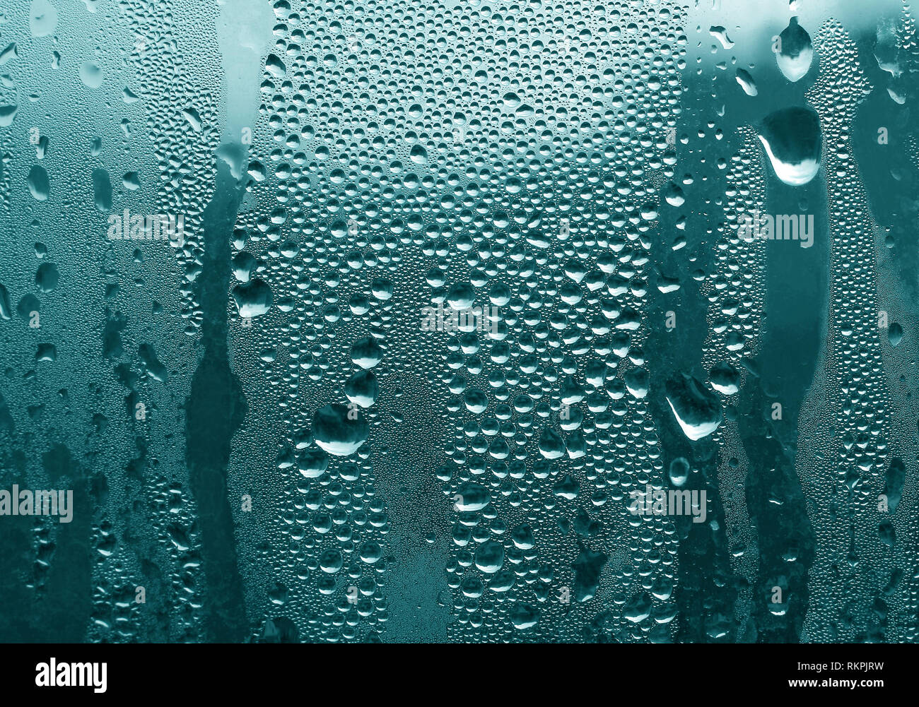 large and fine water drops on glass Stock Photo - Alamy