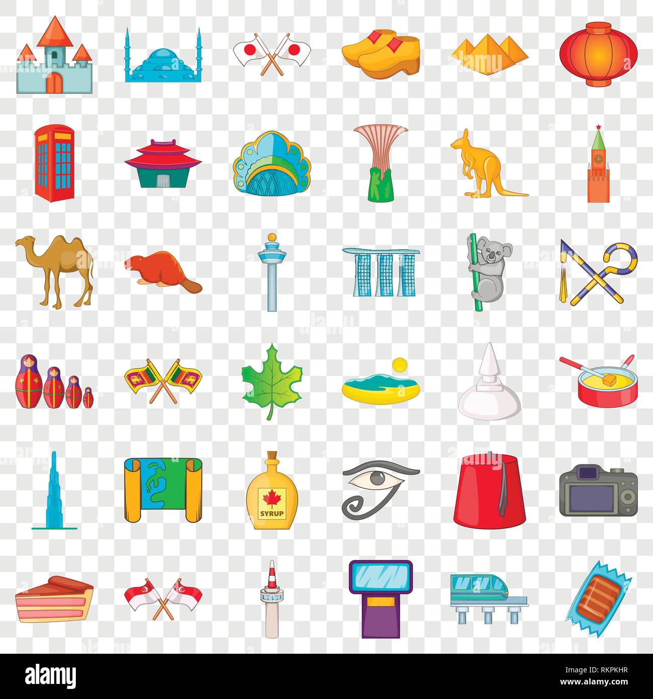 Good landmark icons set, cartoon style Stock Vector Image & Art - Alamy