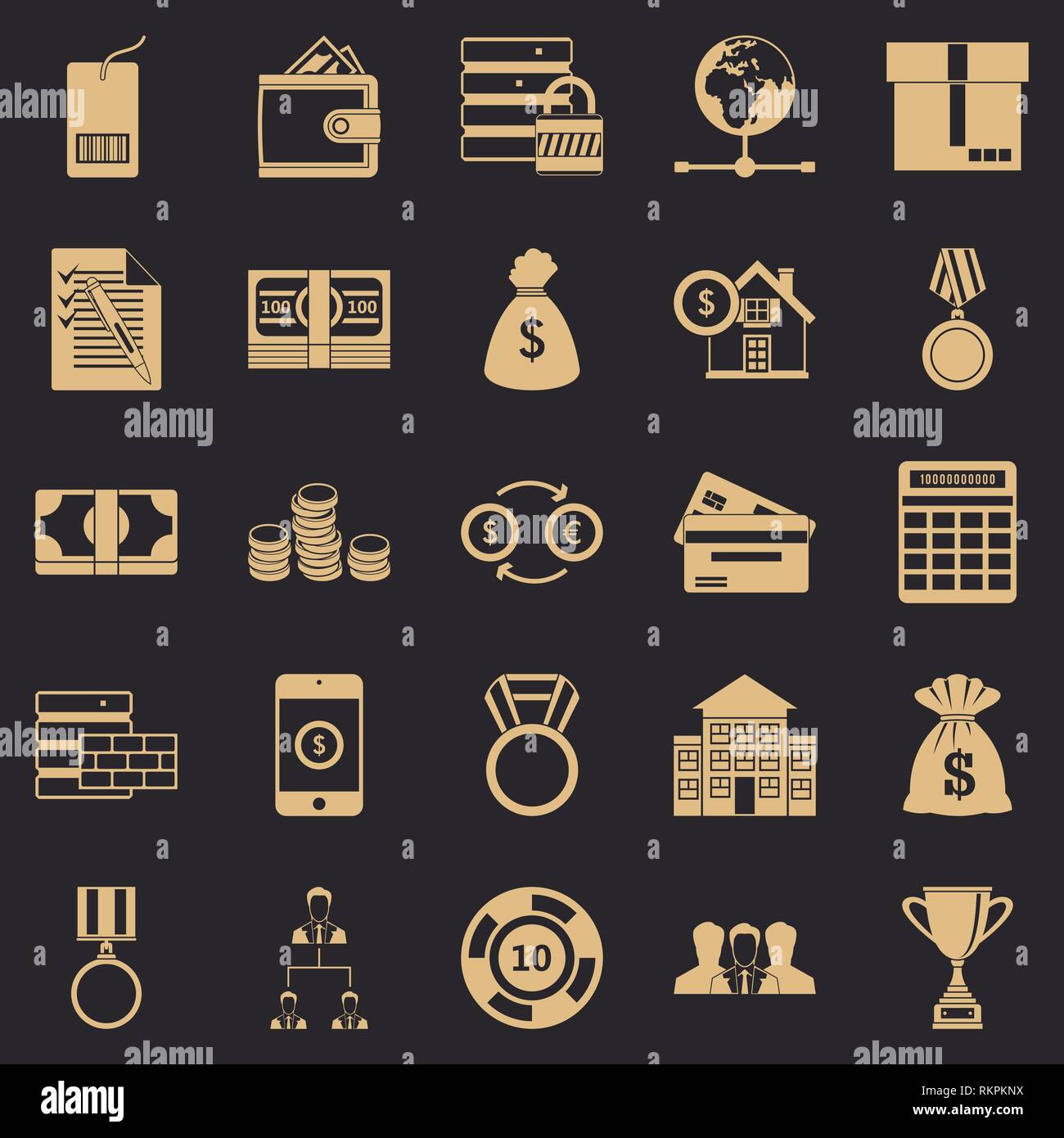 Cash costs icons set, simple style Stock Vector Image & Art - Alamy