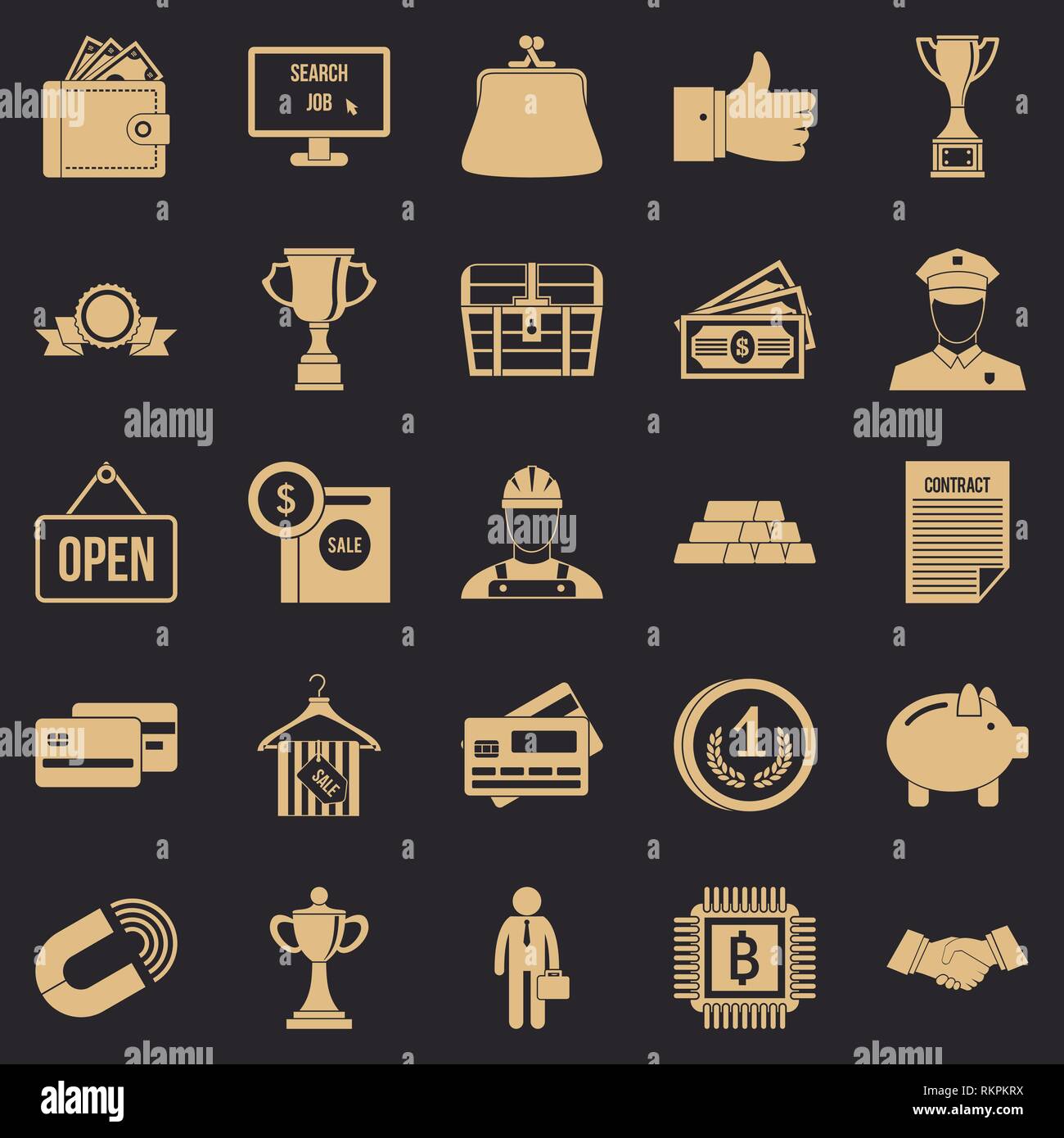 Cost icons set, simple style Stock Vector Image & Art - Alamy
