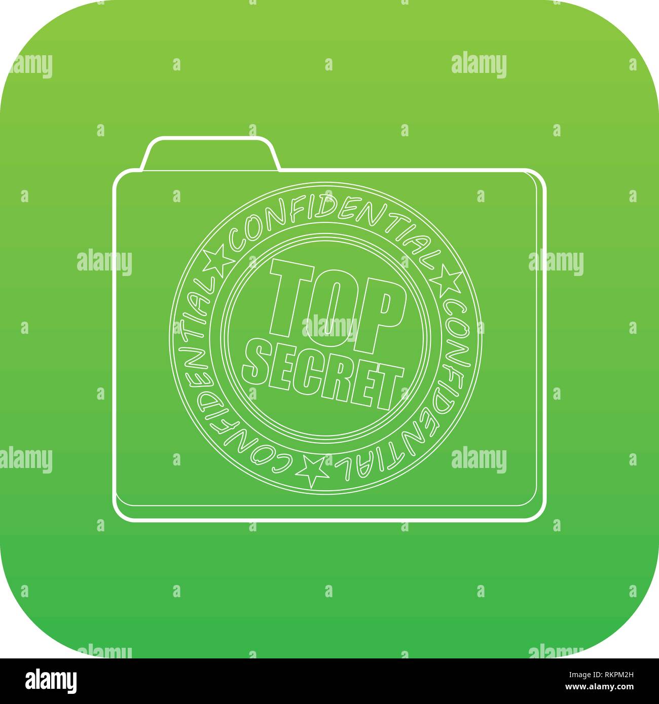 Top secret icon outline hi-res stock photography and images - Alamy