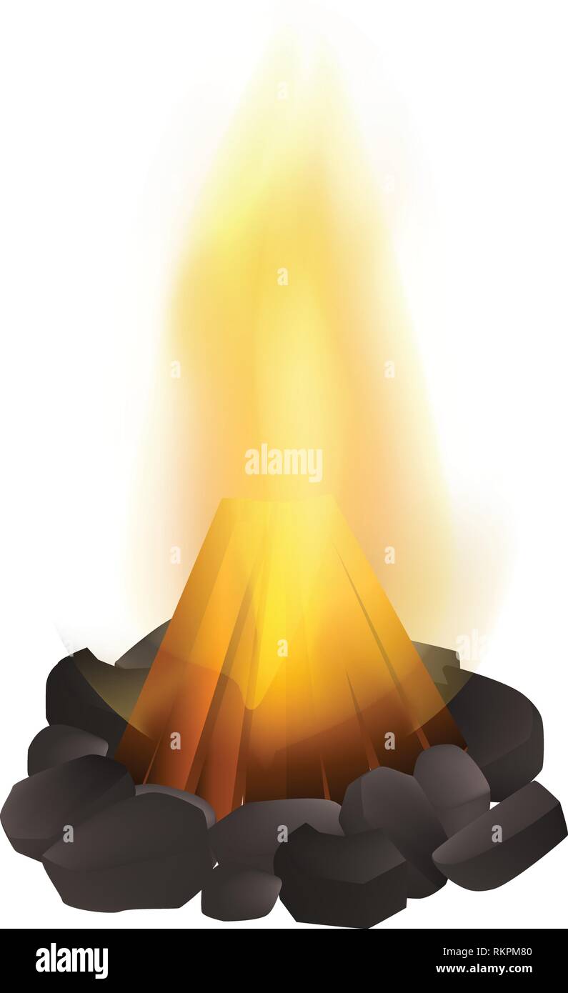 Campfire icon, realistic style Stock Vector Image & Art - Alamy