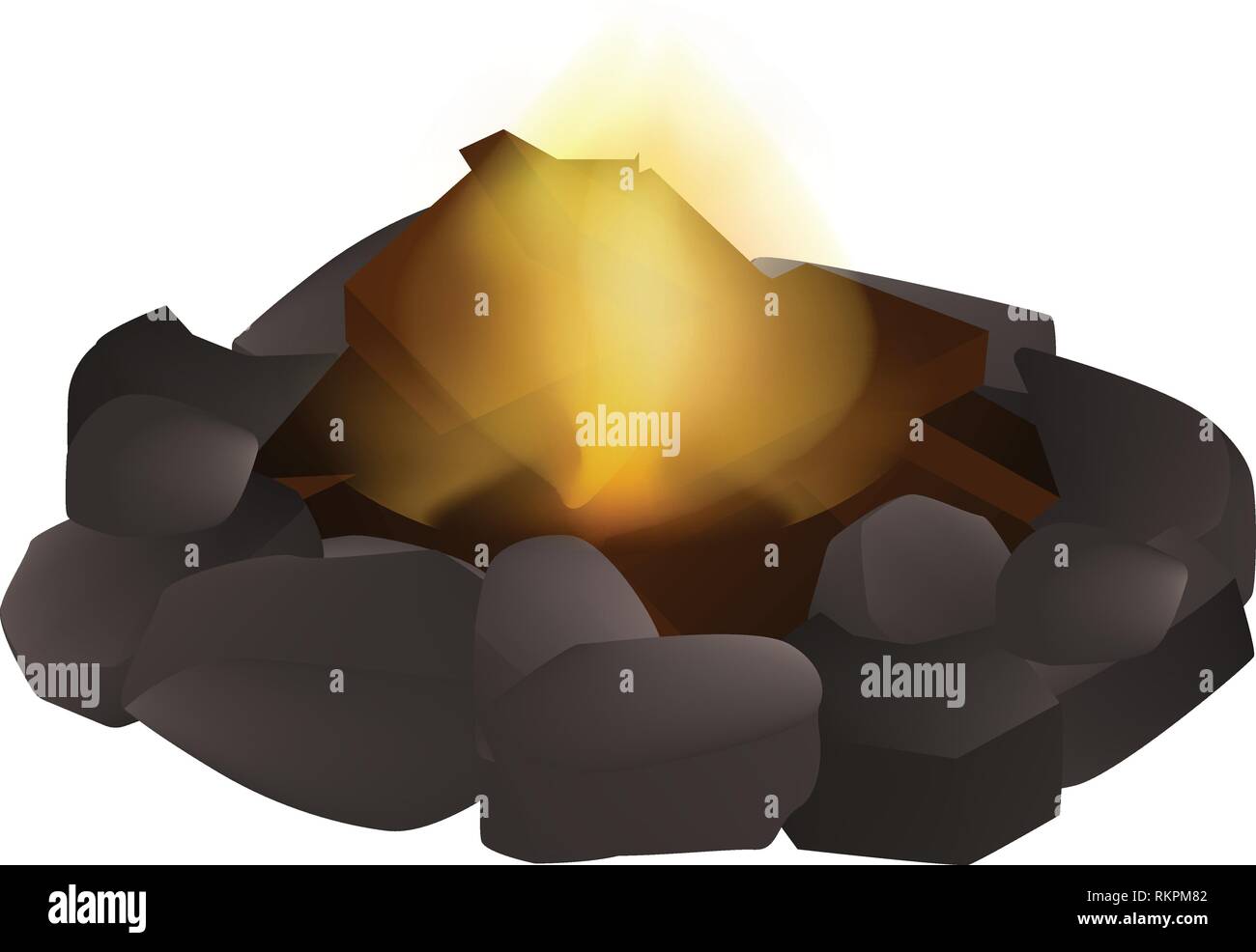 Small campfire icon, realistic style Stock Vector Image & Art - Alamy