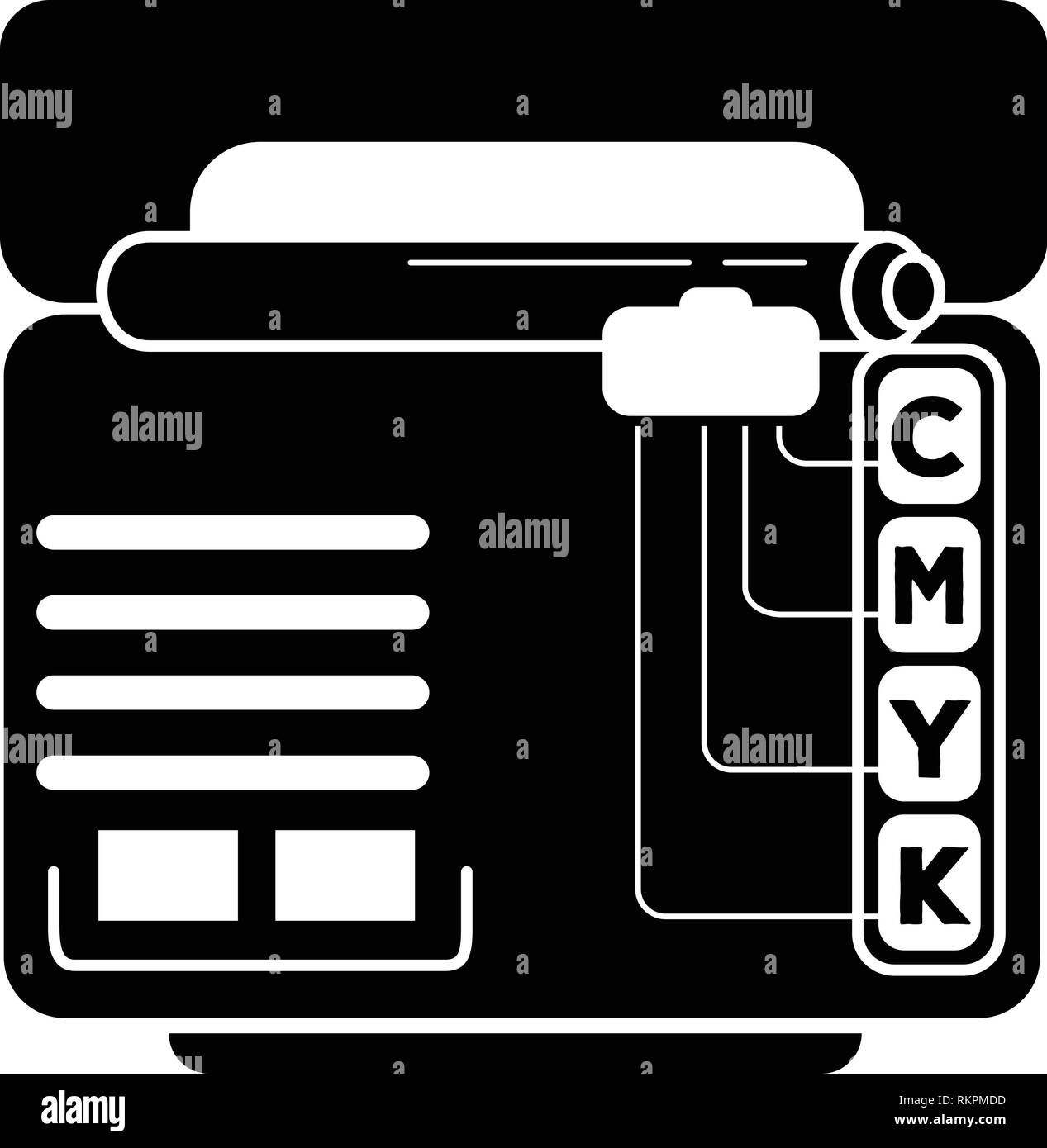 Logo printer icon, simple style Stock Vector Image & Art - Alamy