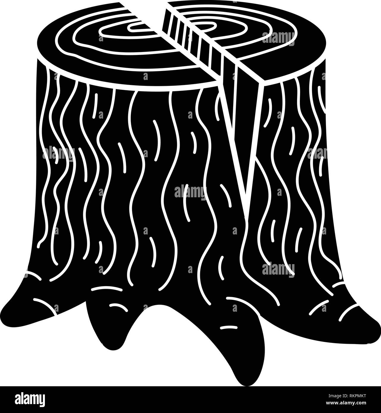 Chopped stump icon, simple style Stock Vector Image & Art - Alamy