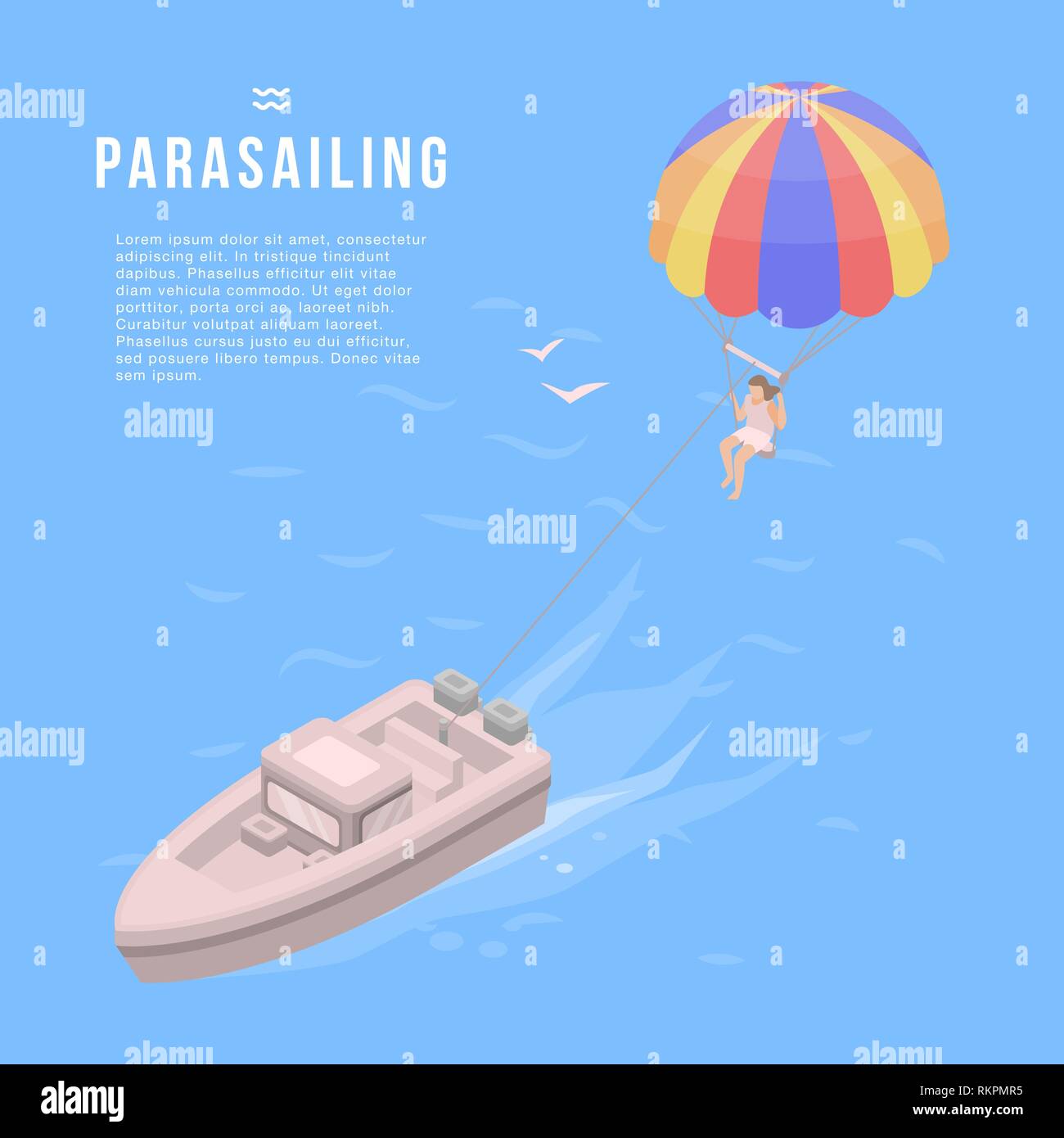Parasailing adventure Stock Vector Images - Alamy