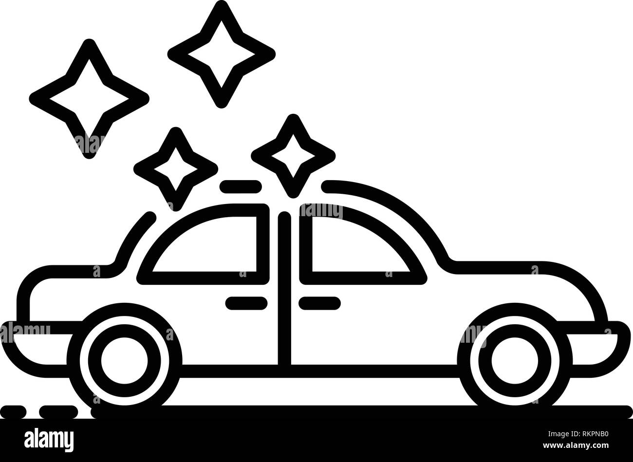 Clean new car icon, outline style Stock Vector Image & Art - Alamy