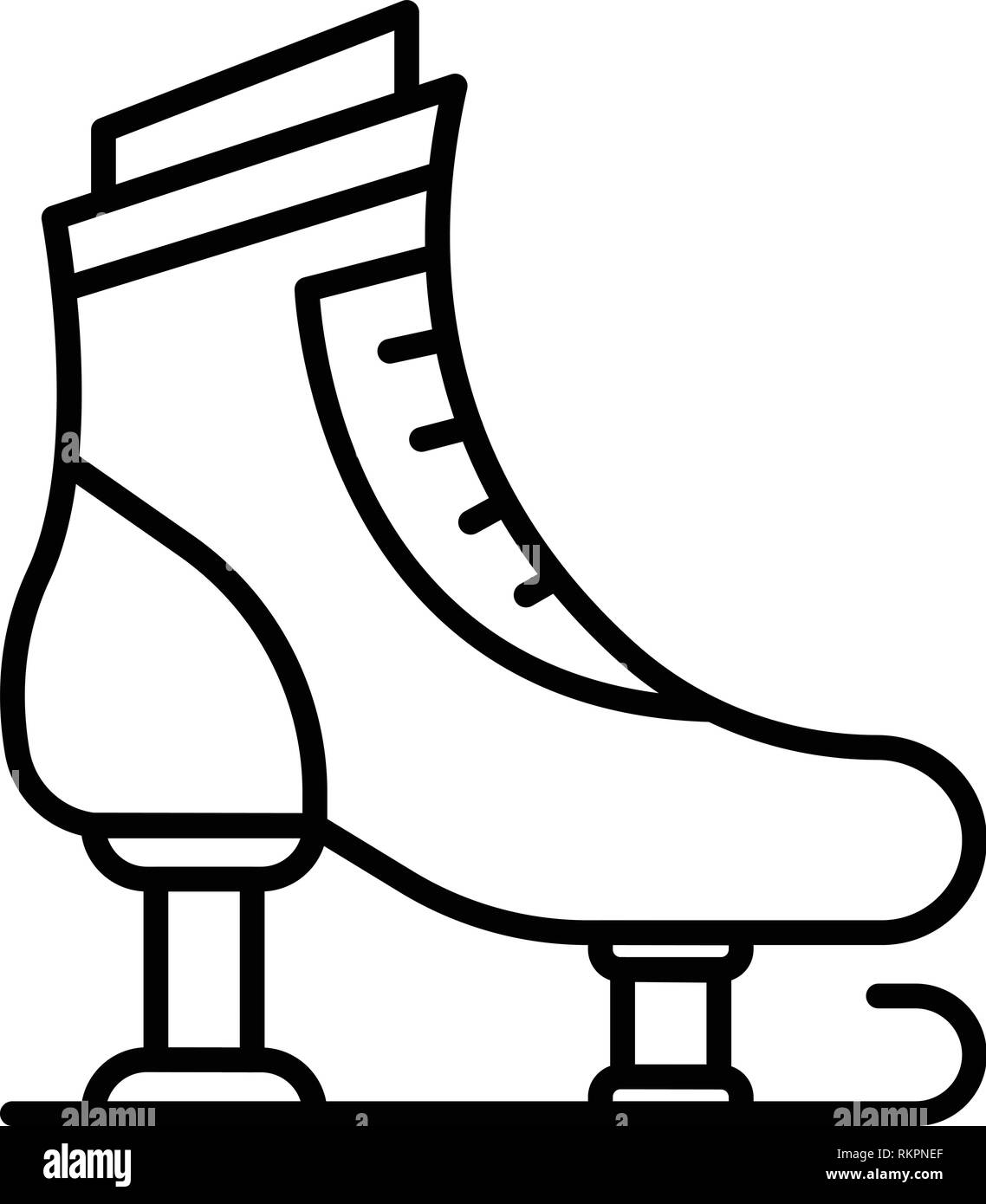 Ice skates logo Black and White Stock Photos & Images - Alamy