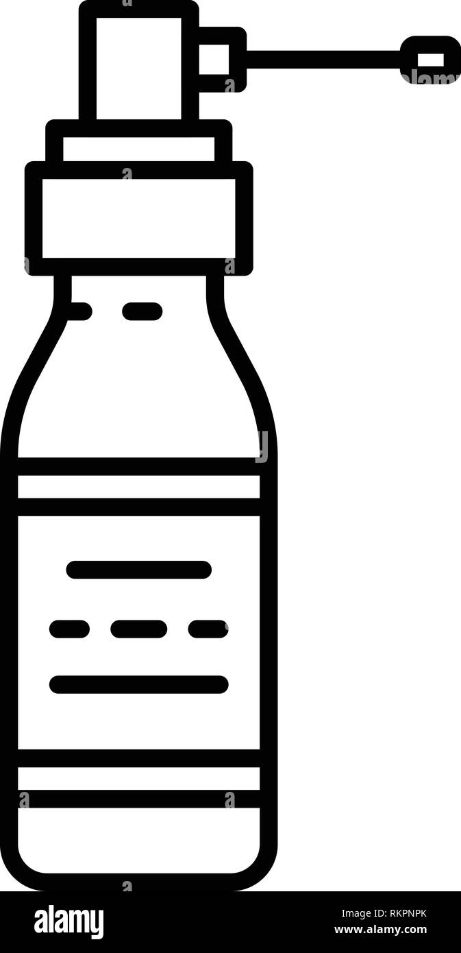 Throat spray icon outline Stock Vector Images - Alamy