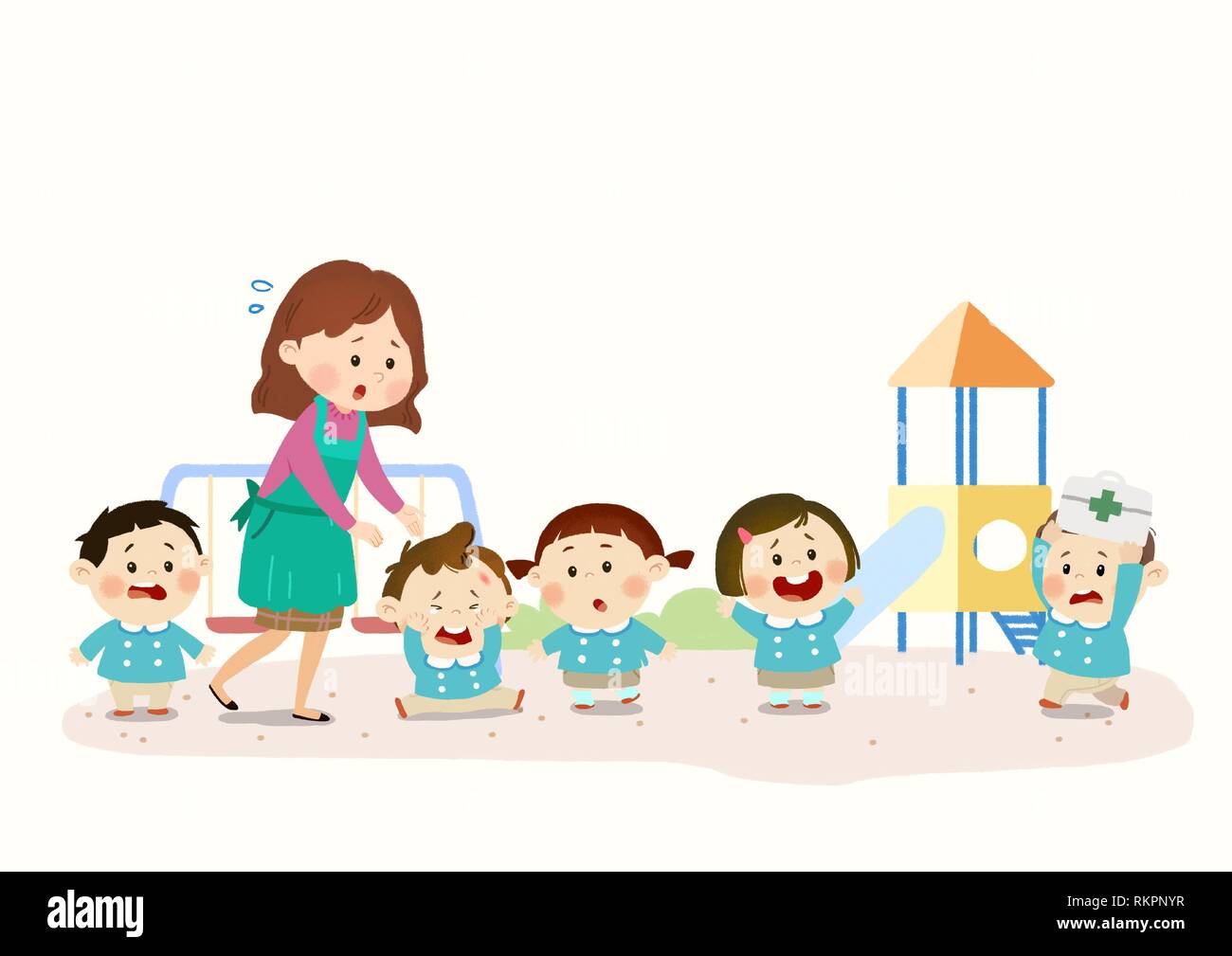 First aid child teacher Stock Vector Images - Alamy