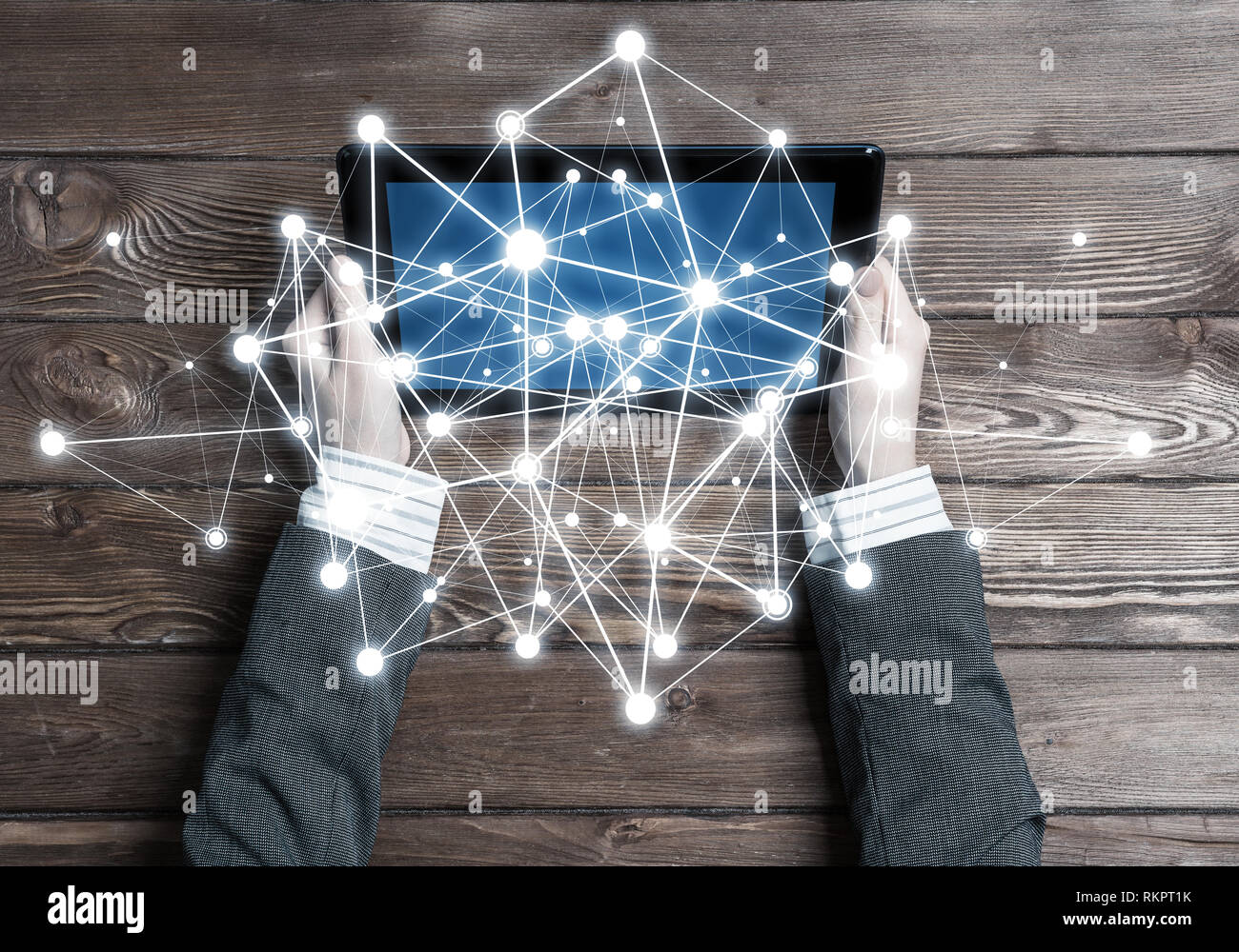 Concept of social communication and networking with social connection ...