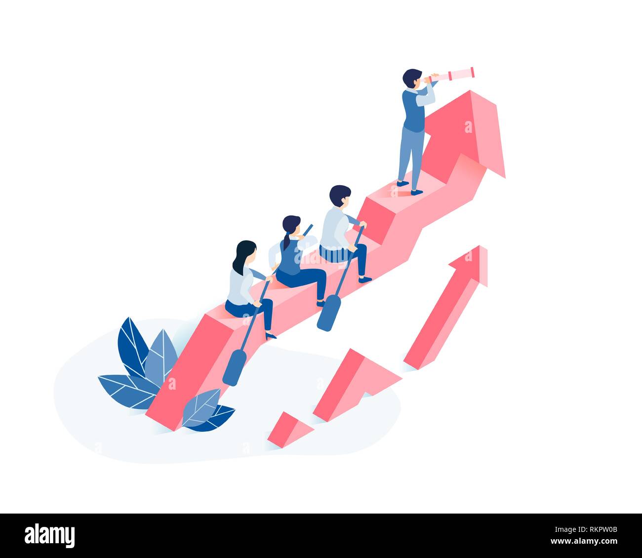 Vector - Teamwork collaboration and cooperation for achieve a goal. 011 ...