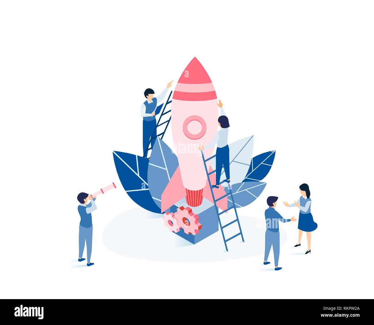 Vector - Teamwork collaboration and cooperation for achieve a goal. 006 ...