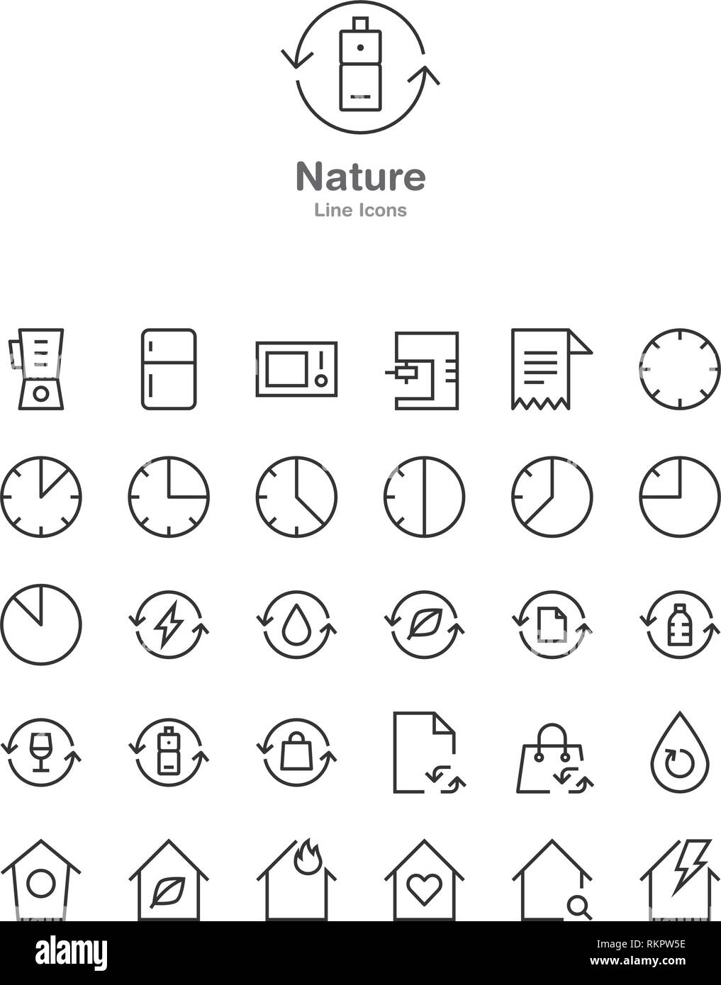 Modern web and mobile application pictograms collection. Line art ...